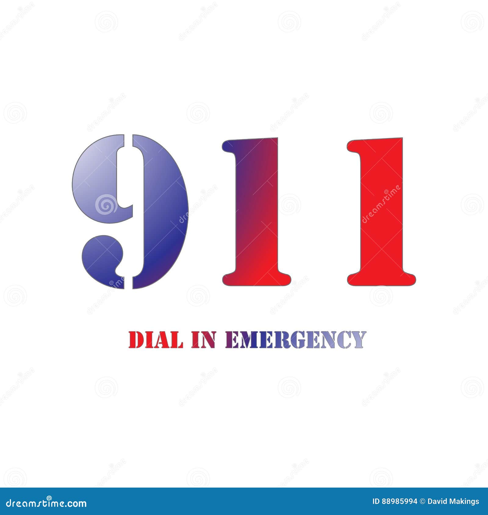 911 Red and Blue stock illustration. Illustration of design - 88985994