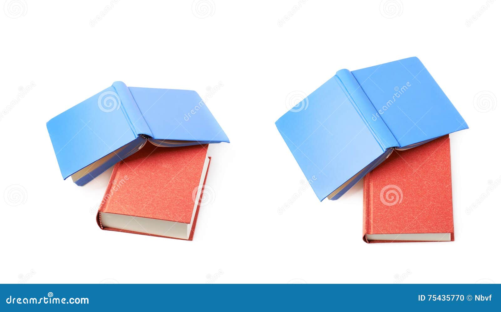 Red and Blue Book Composition Isolated Stock Photo - Image of copybook ...
