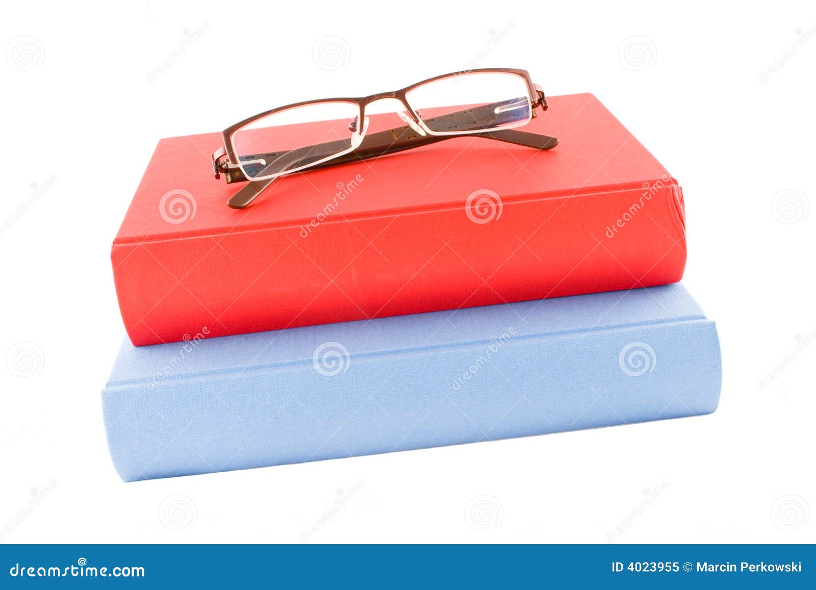 Red and Blue Book Isolated on a White Background Stock Image - Image of ...