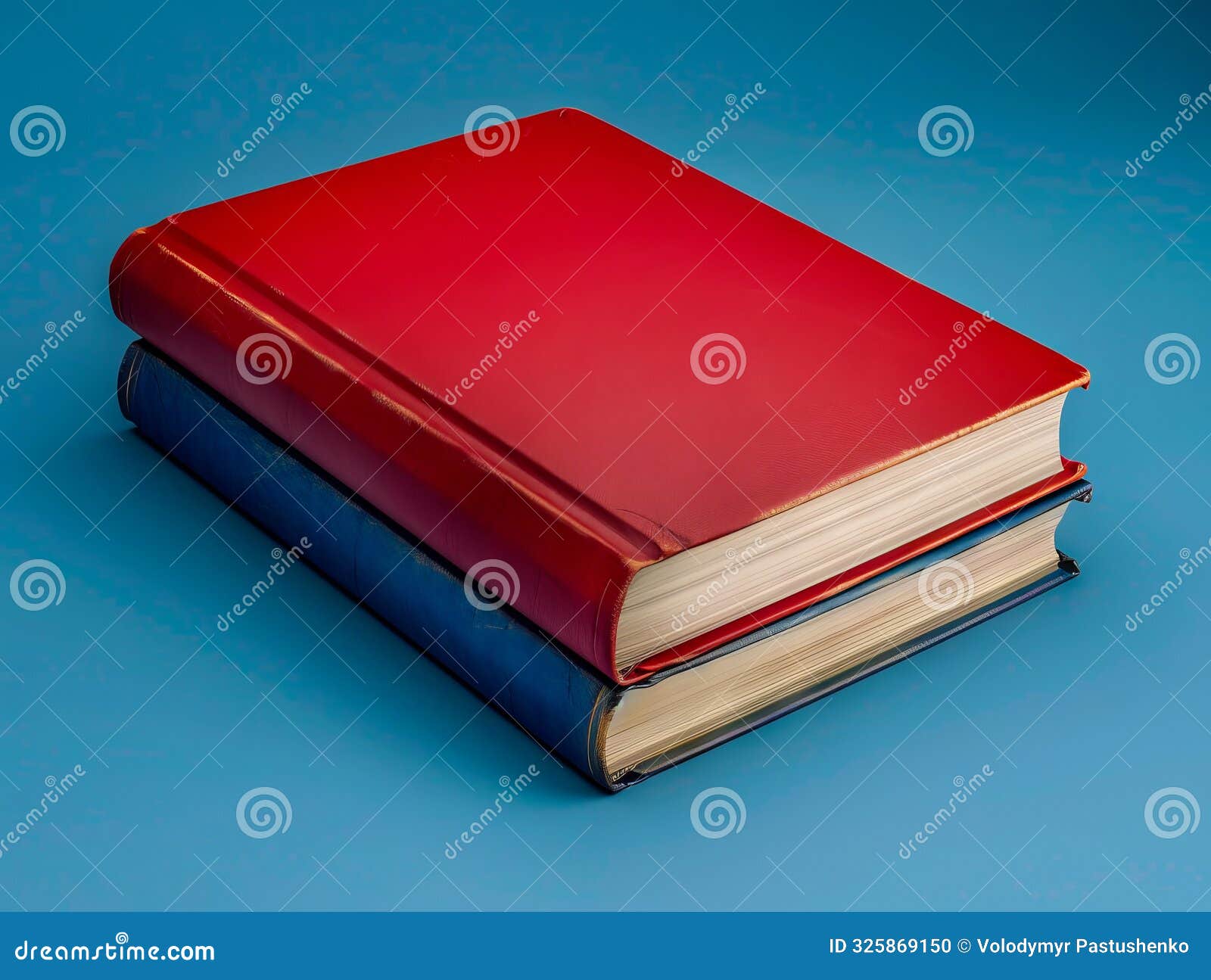 A Red and Blue Book on a Blue Surface Stock Photo - Image of surface ...