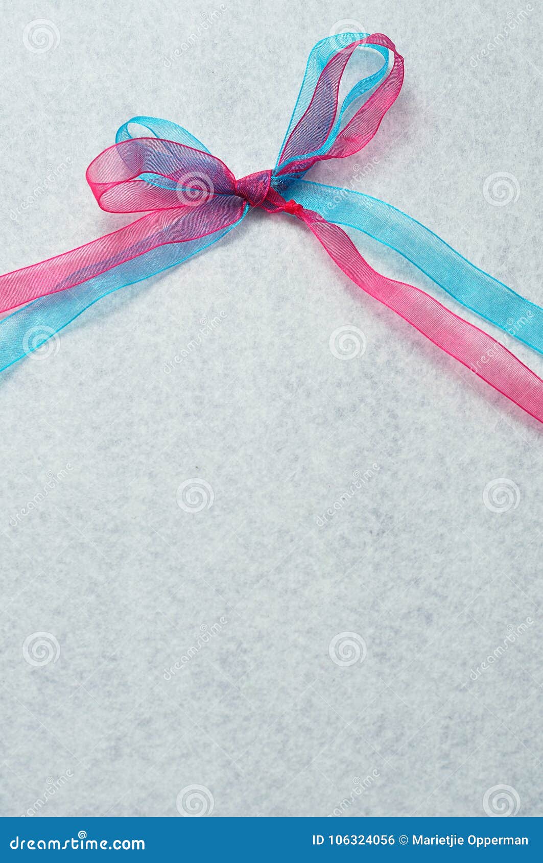 A red and blue bow stock photo. Image of wrap, event - 106324056