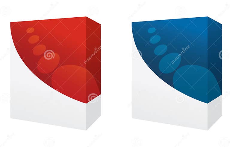 Red and blue boxes stock vector. Illustration of business - 6548973