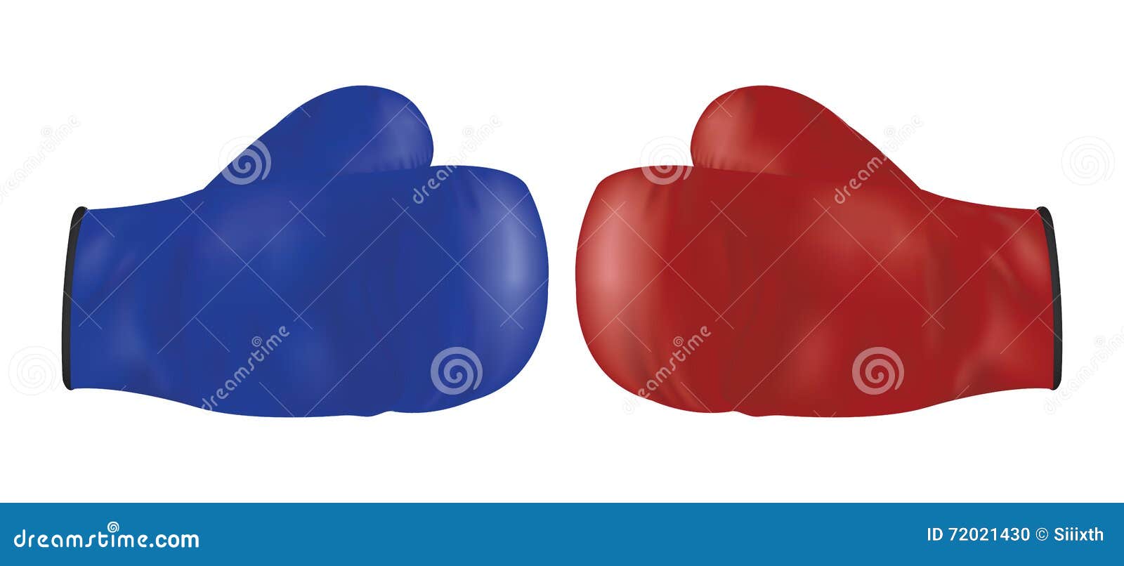 Red and blue boxing glove stock vector. Illustration of glove - 72021430