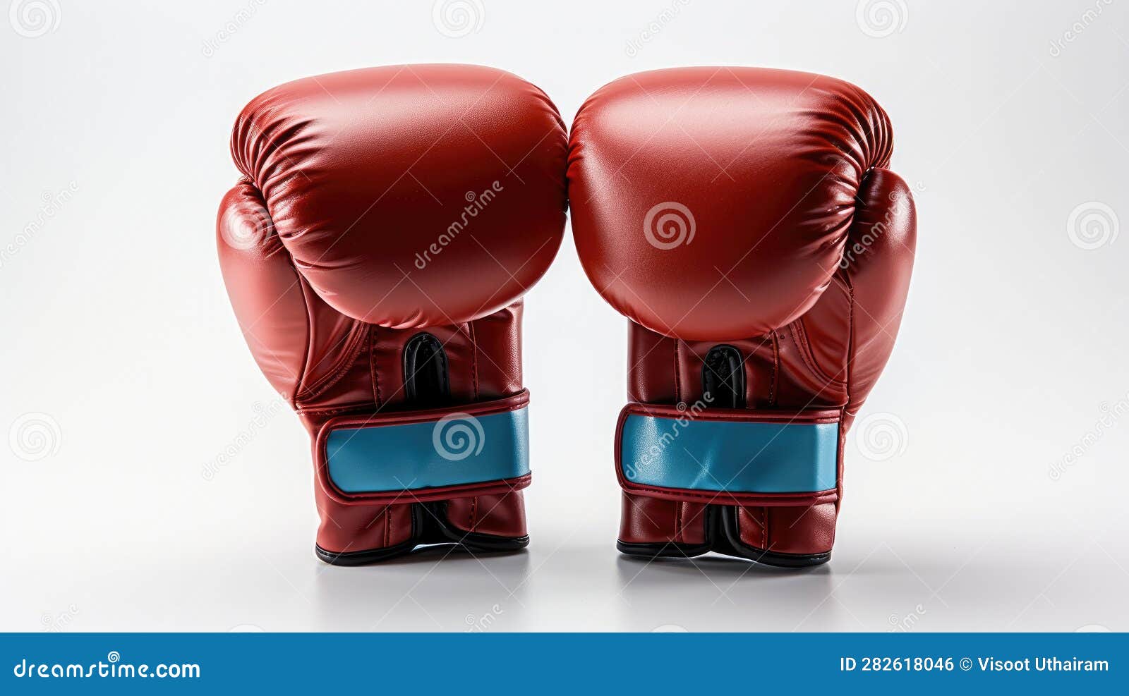 Red and Blue Boxing Gloves Isolated on White Background Stock ...