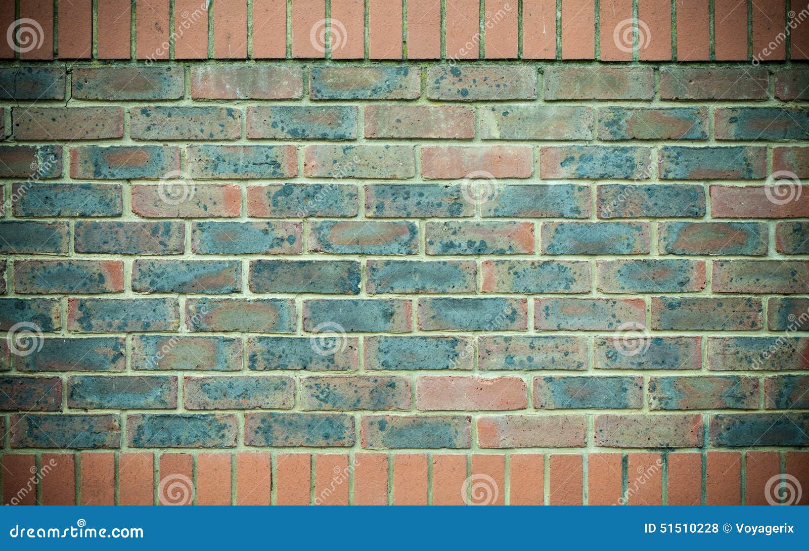 Red Blue Brick Wall As Texture or Background. . Stock Photo - Image of ...