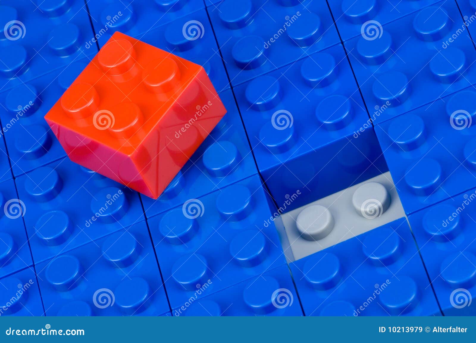 Red and Blue Building Blocks Stock Image - Image of brick, construct ...