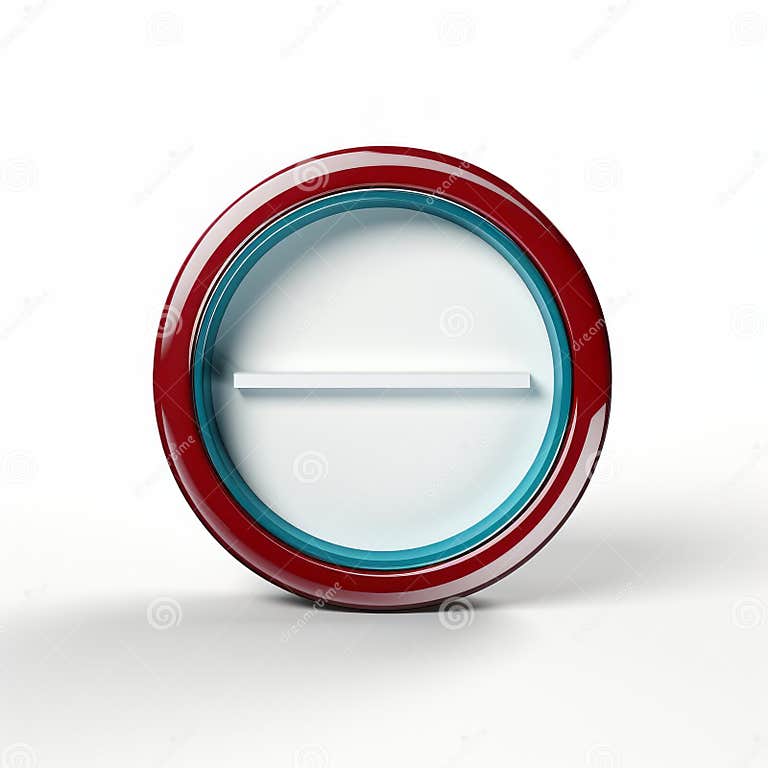 A Red and Blue Button on a White Background Stock Illustration ...