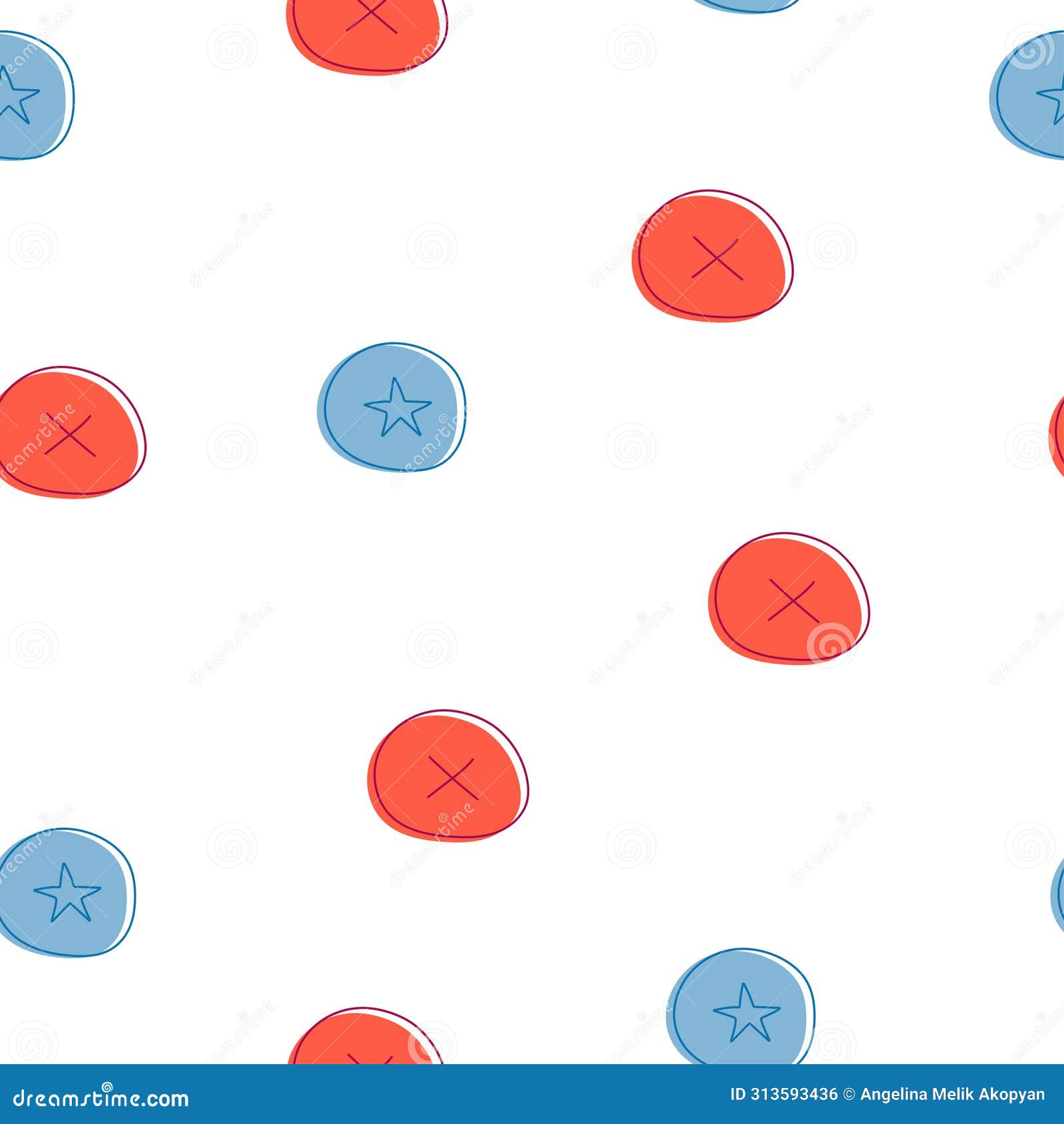 Red and Blue Buttons on White Background Stock Vector - Illustration of ...