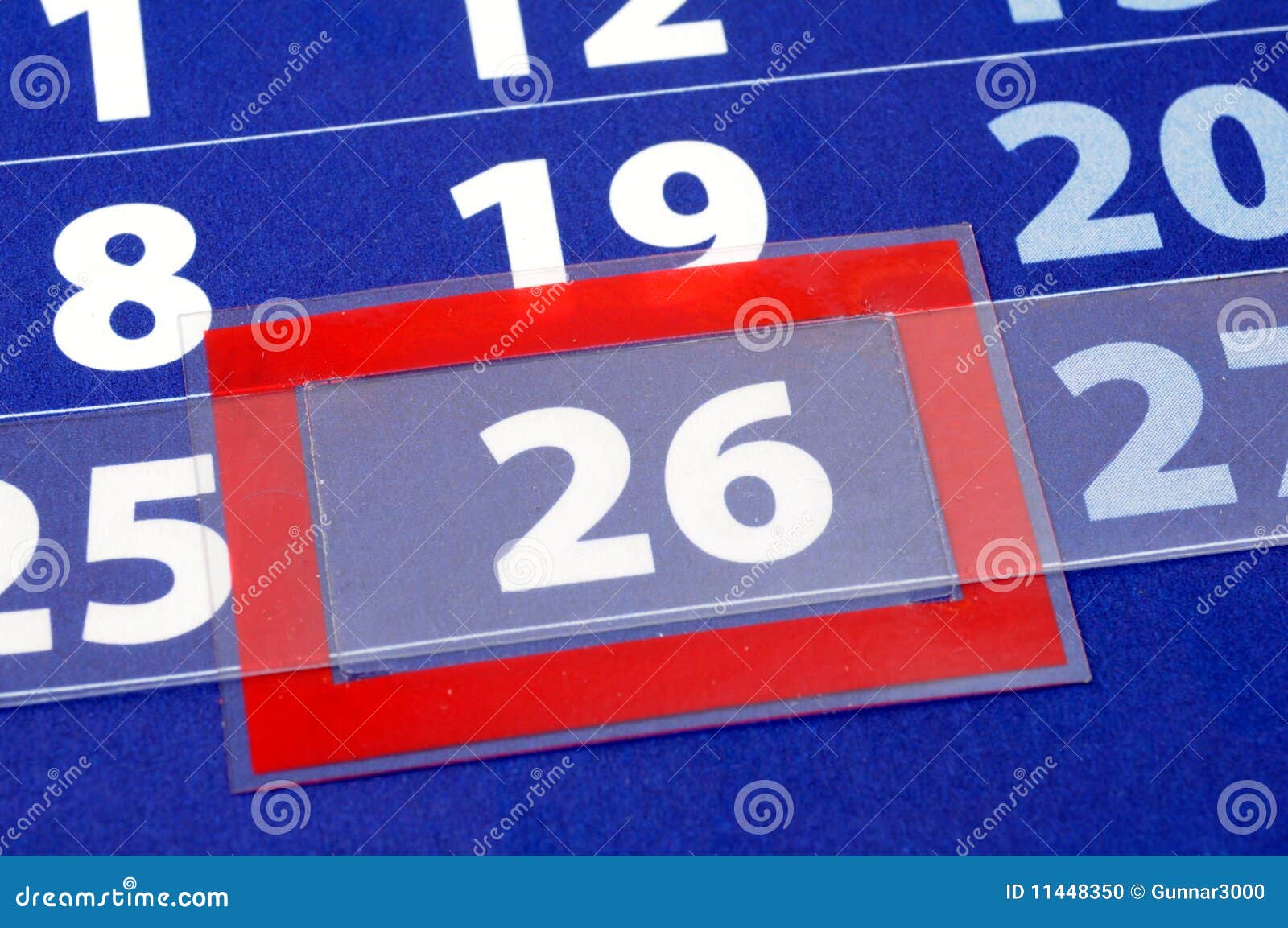 Red and blue calendar stock photo. Image of number, time - 11448350