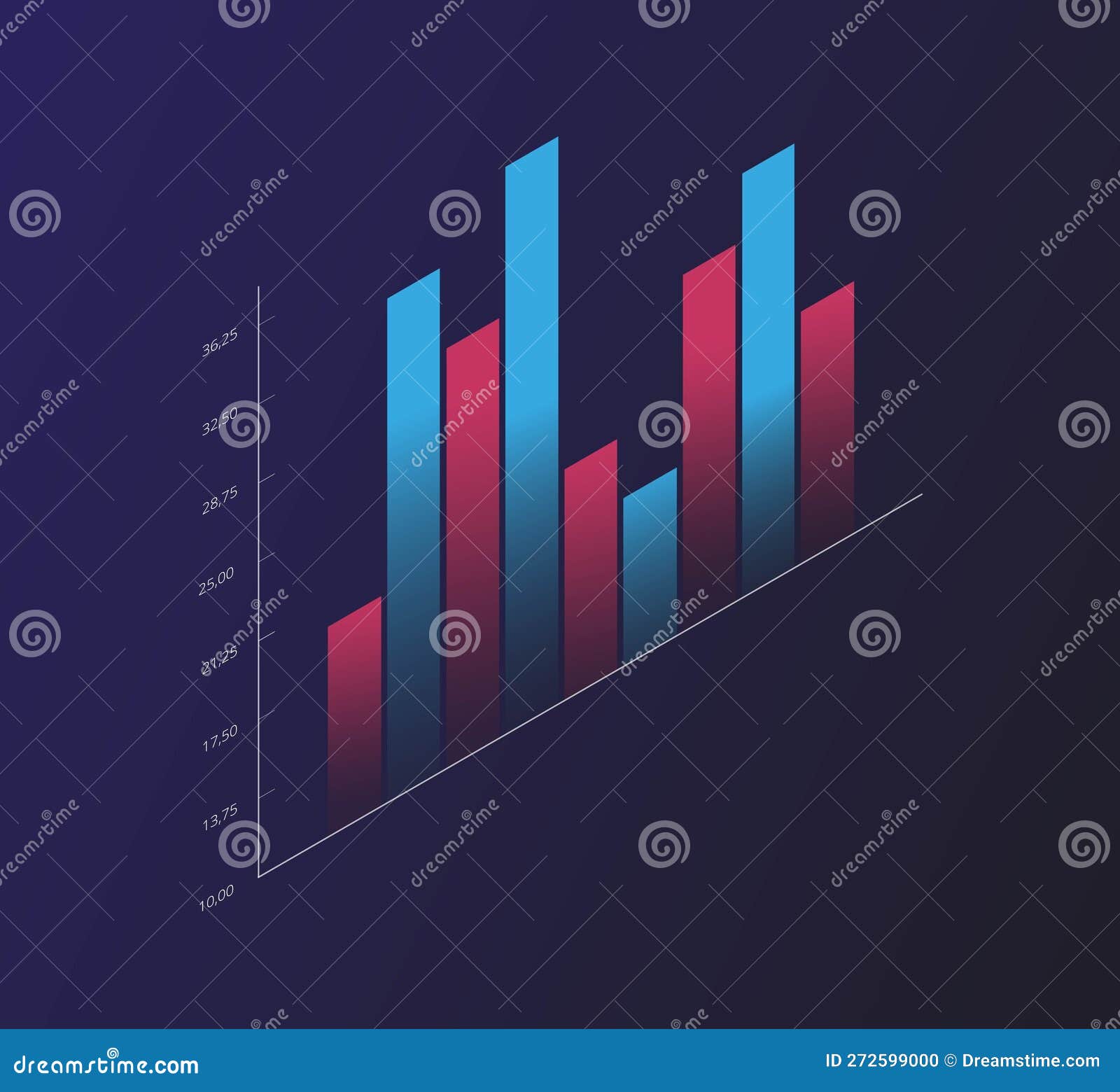 Red and blue charts stock illustration. Illustration of graphic - 272599000
