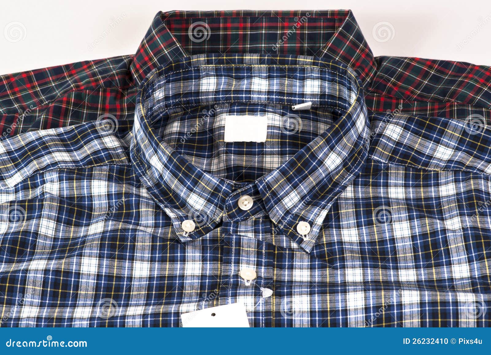 Red and Blue Checked Pattern Shirt Stock Photo - Image of clean, cloth ...