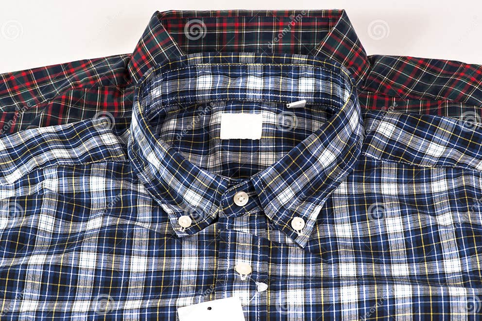 Red and Blue Checked Pattern Shirt Stock Photo - Image of clean, cloth ...