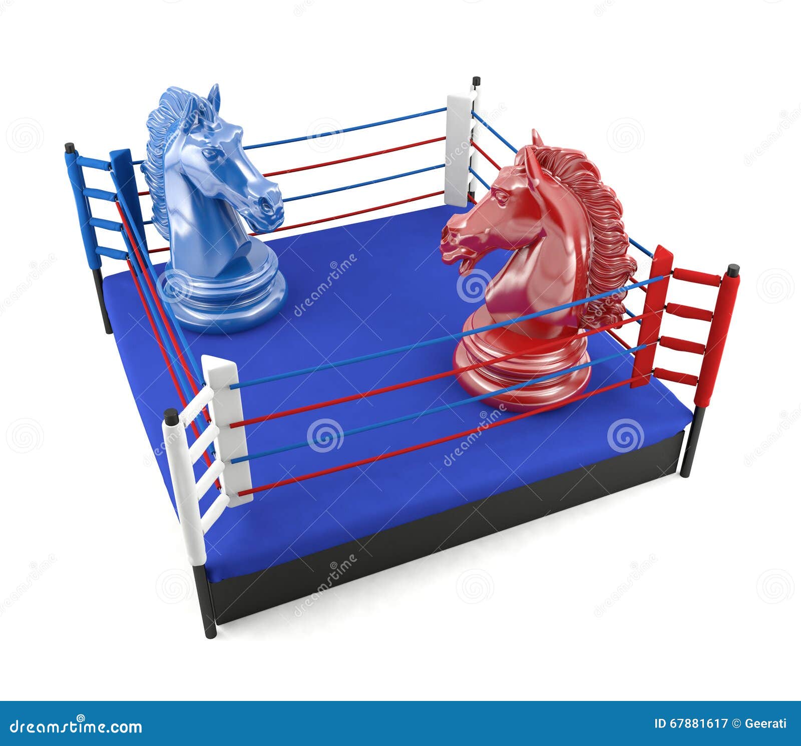 Blue Chess Against Red Chess With Dollar And Yuan Renminbi Sign Logo ...