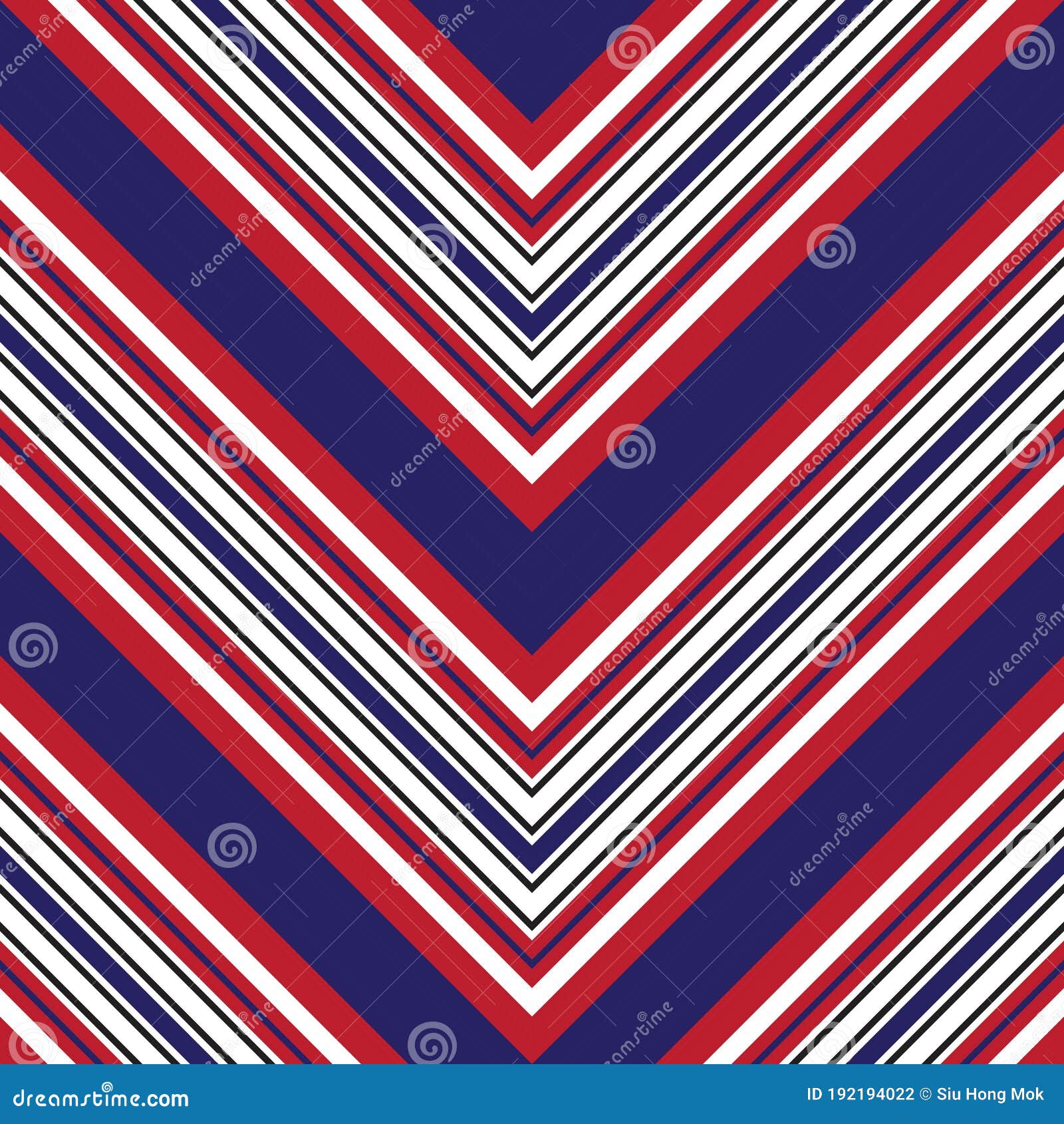 Red and Blue Chevron Diagonal Stripes Seamless Pattern Background Stock ...