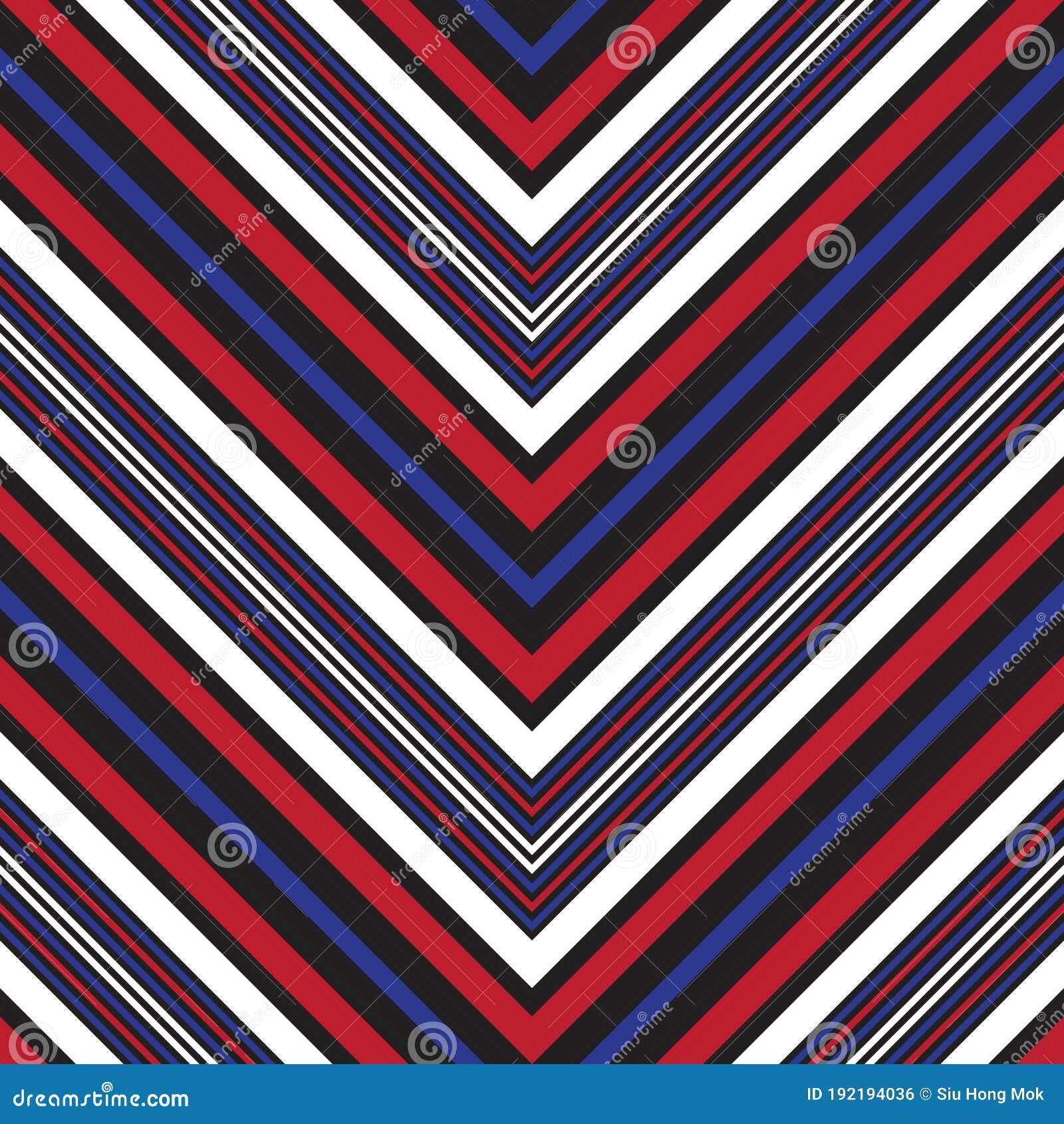 Red and Blue Chevron Diagonal Stripes Seamless Pattern Background Stock ...