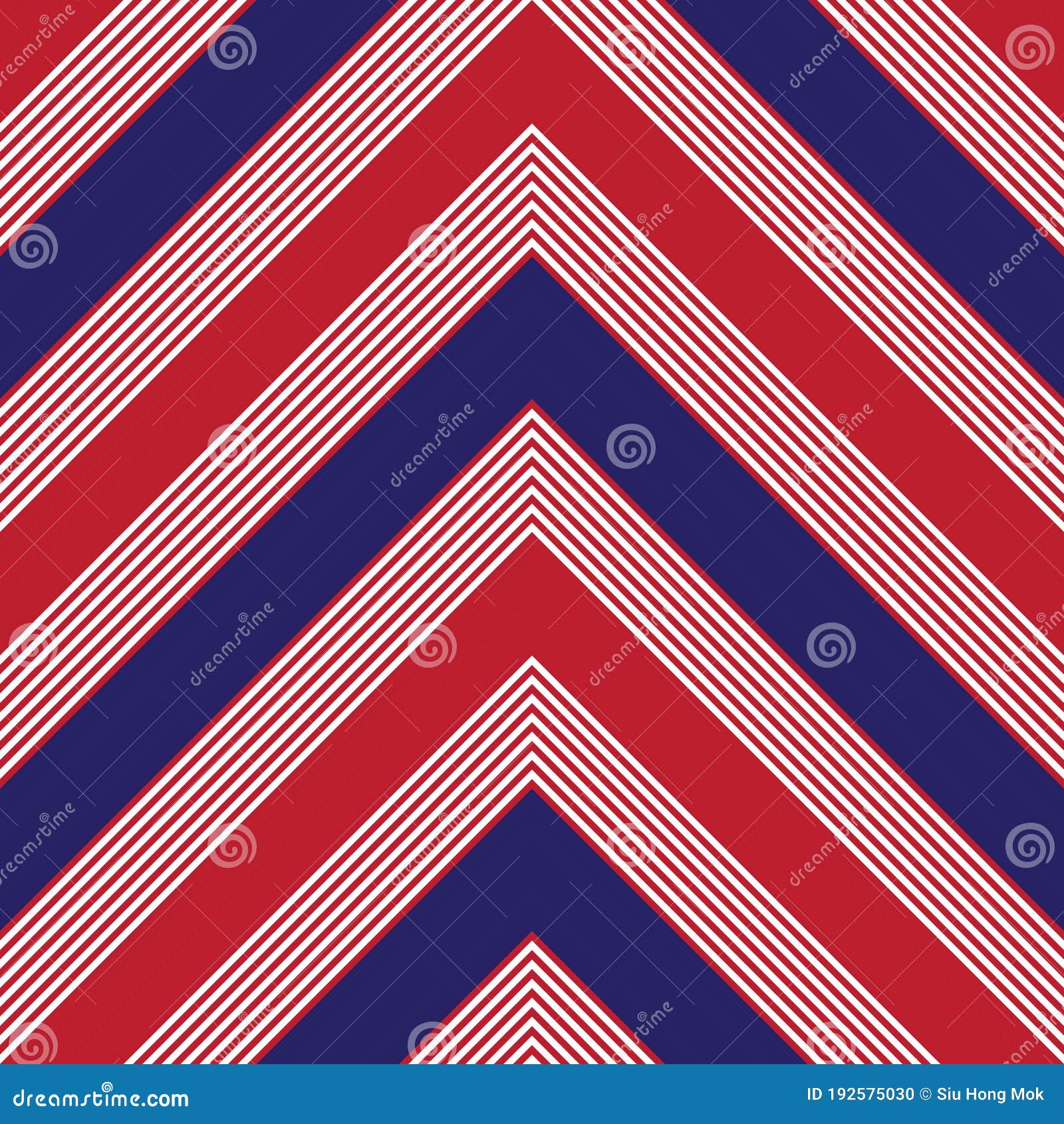 Red and Blue Chevron Diagonal Stripes Seamless Pattern Background Stock ...