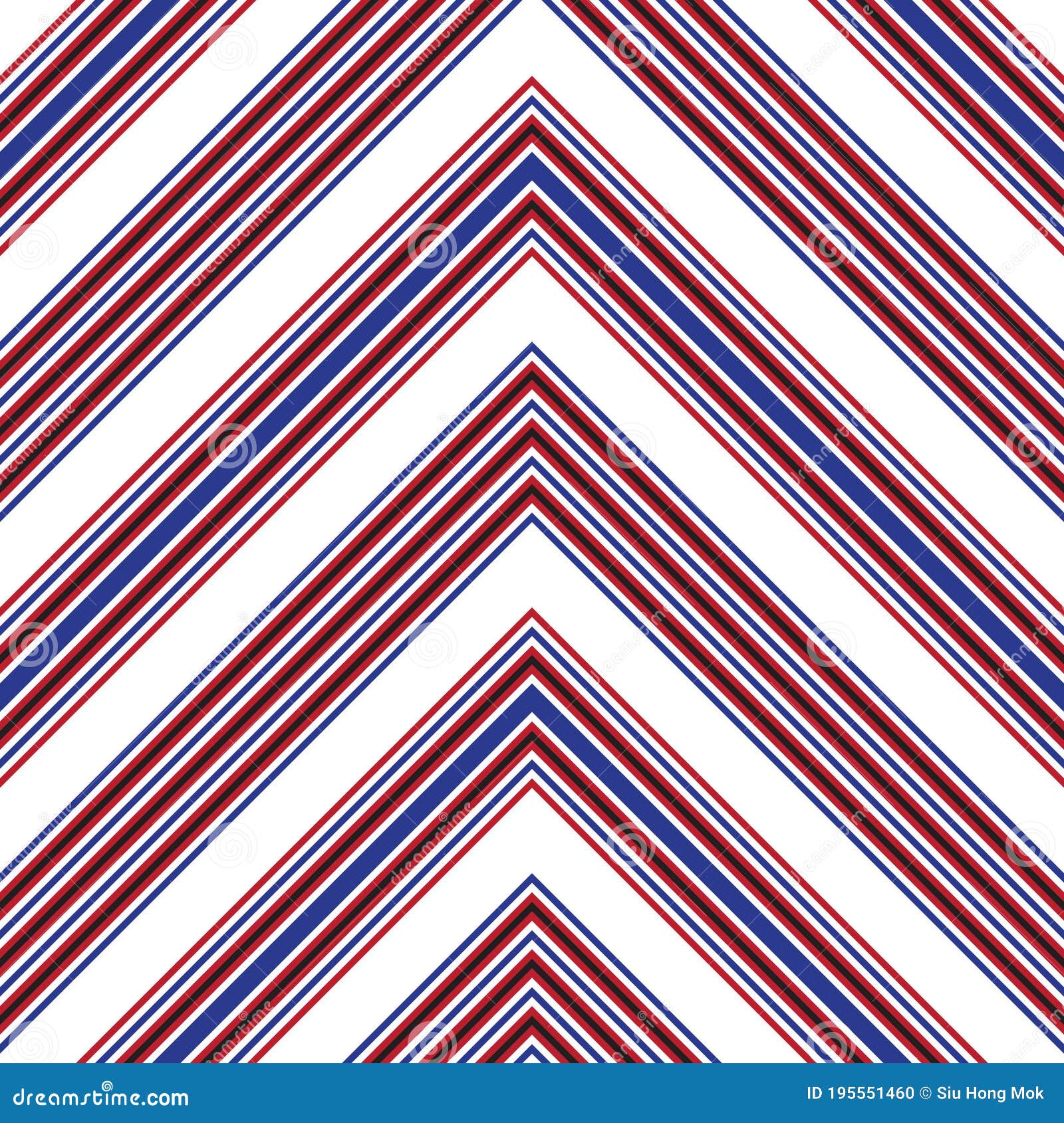 Red and Blue Chevron Diagonal Stripes Seamless Pattern Background Stock ...