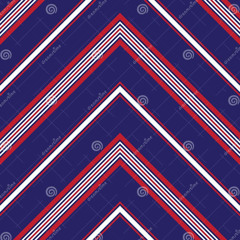 Red and Blue Chevron Diagonal Stripes Seamless Pattern Background Stock ...