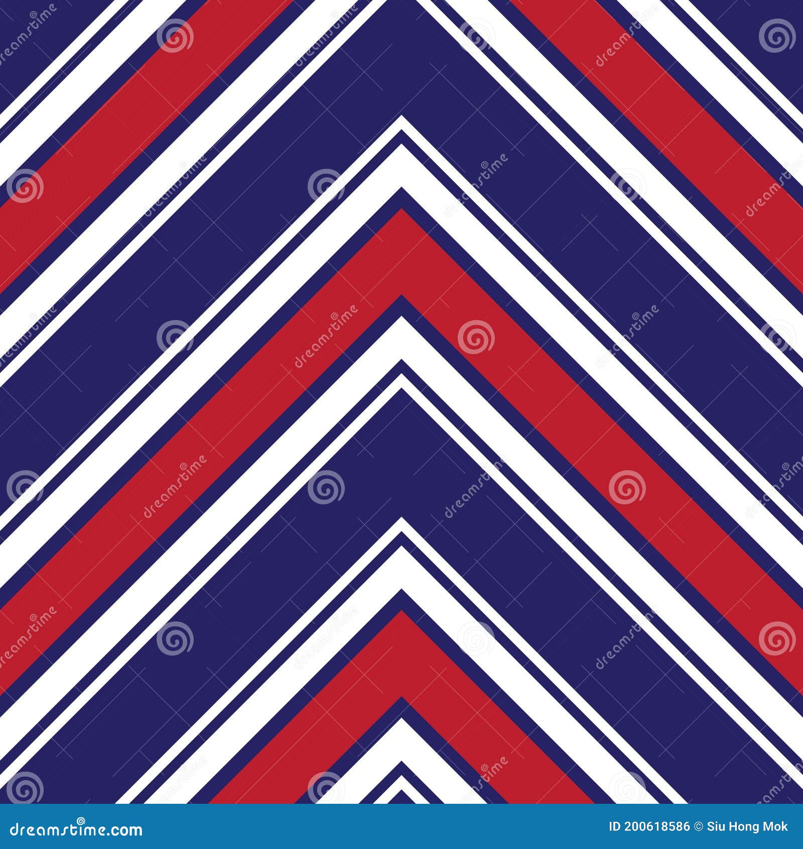 Red and Blue Chevron Diagonal Stripes Seamless Pattern Background Stock ...