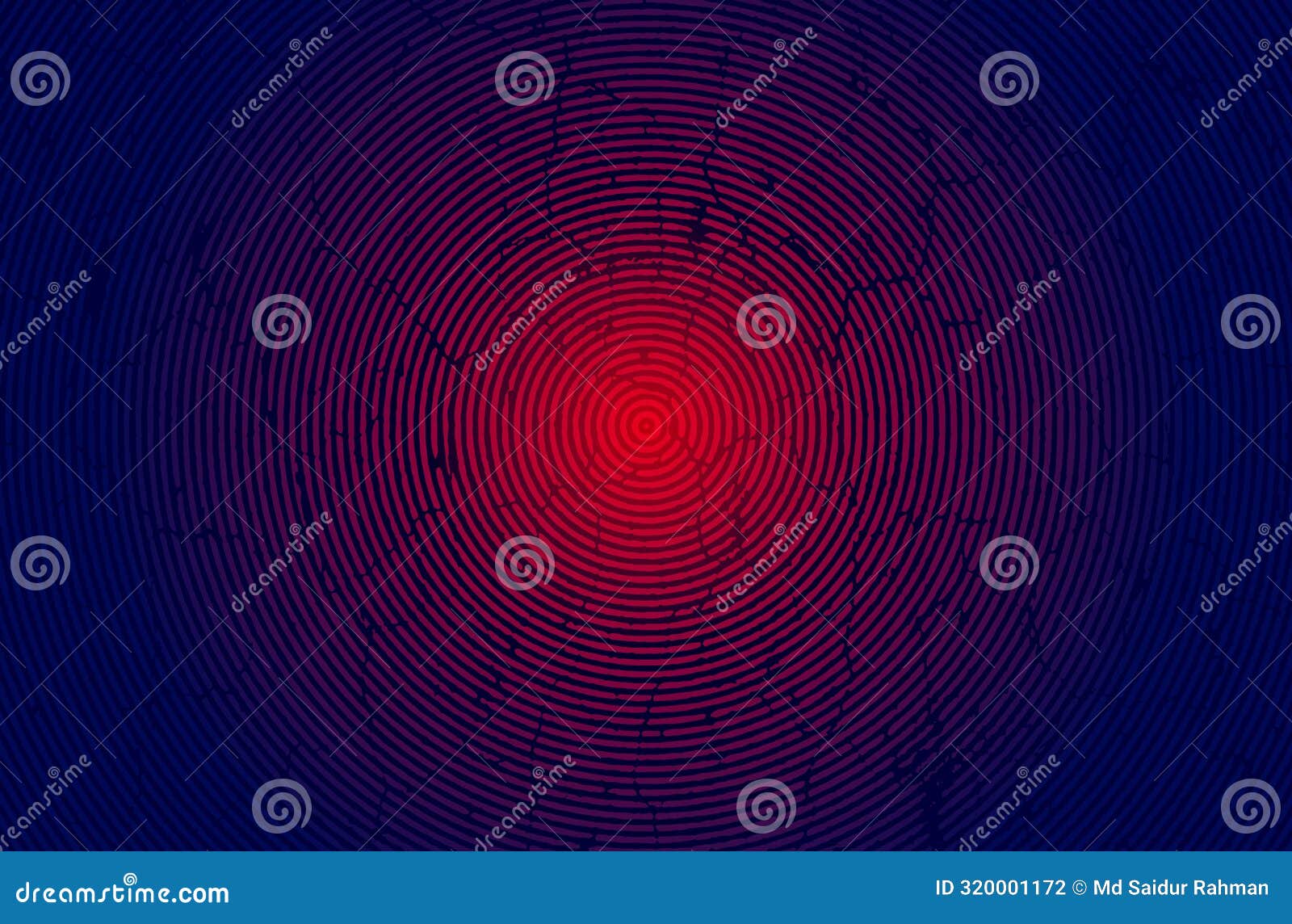 A Red and Blue Circle with a Black Background, Grunge Texture Spiral ...