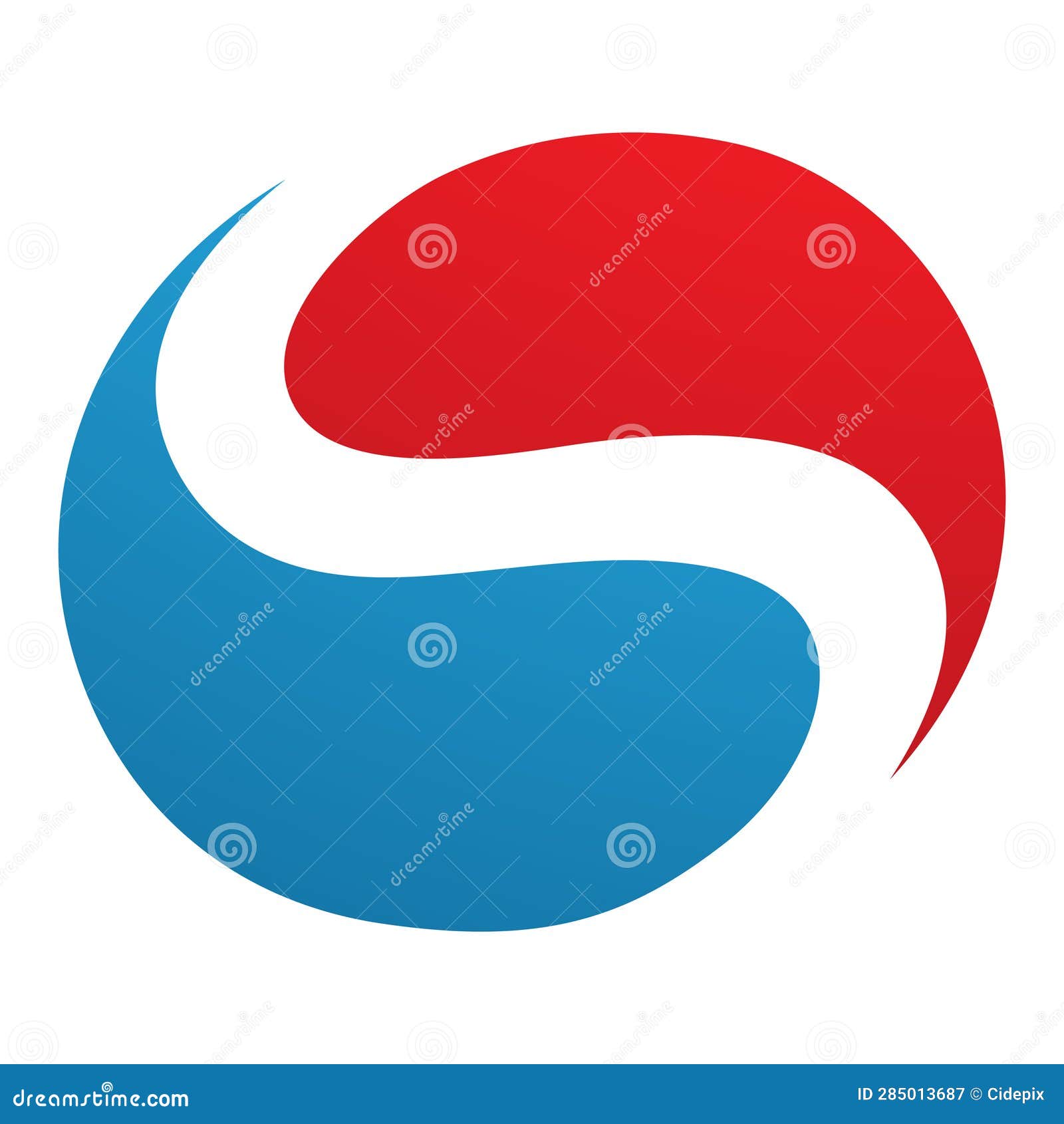 Red and Blue Circle Shaped Letter S Icon Stock Vector - Illustration of ...
