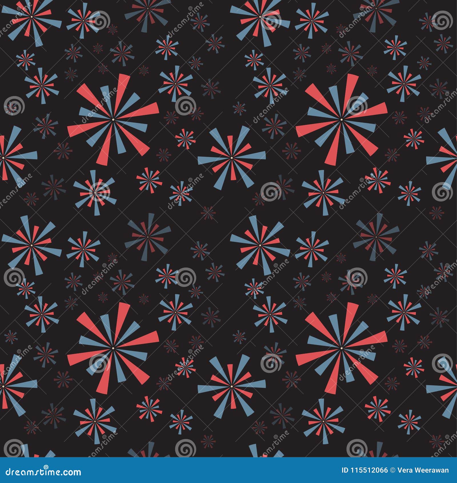 Red, Blue Circle Strip Fireworks and Sparklers on a Dark Background ...