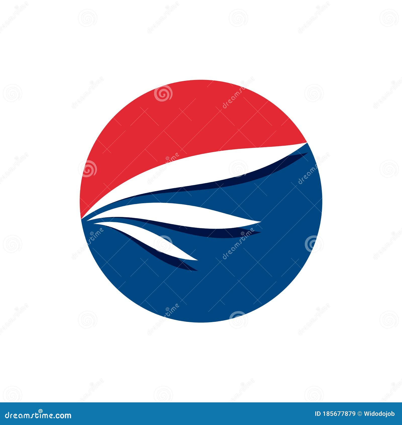 Red blue circle with wing stock vector. Illustration of abstract ...