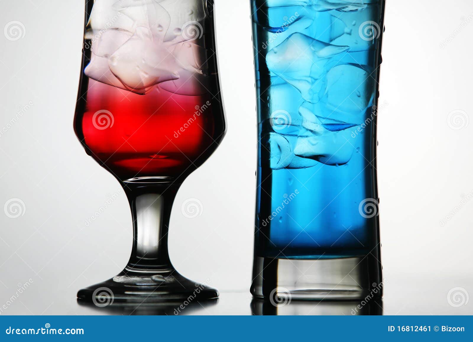 Red and blue cocktails stock image. Image of beverage - 16812461