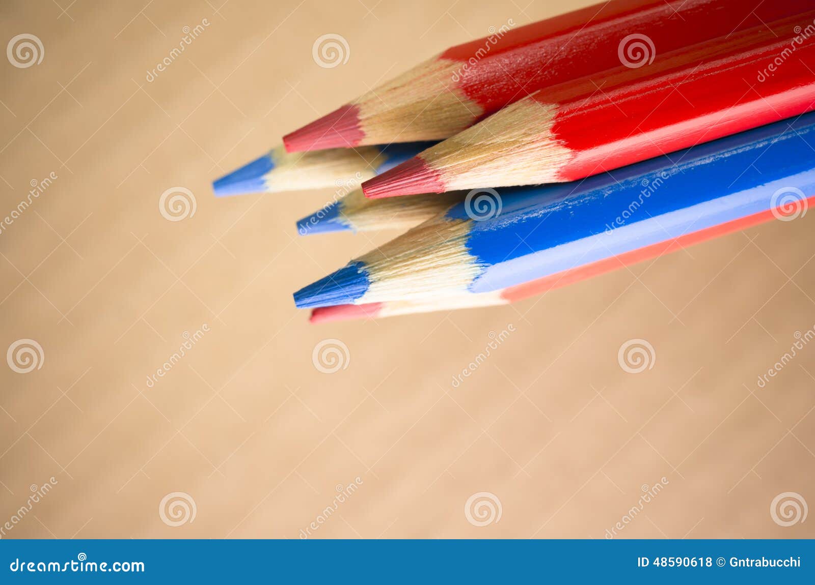 Red blue colored crayons stock photo. Image of blue, colored - 48590618
