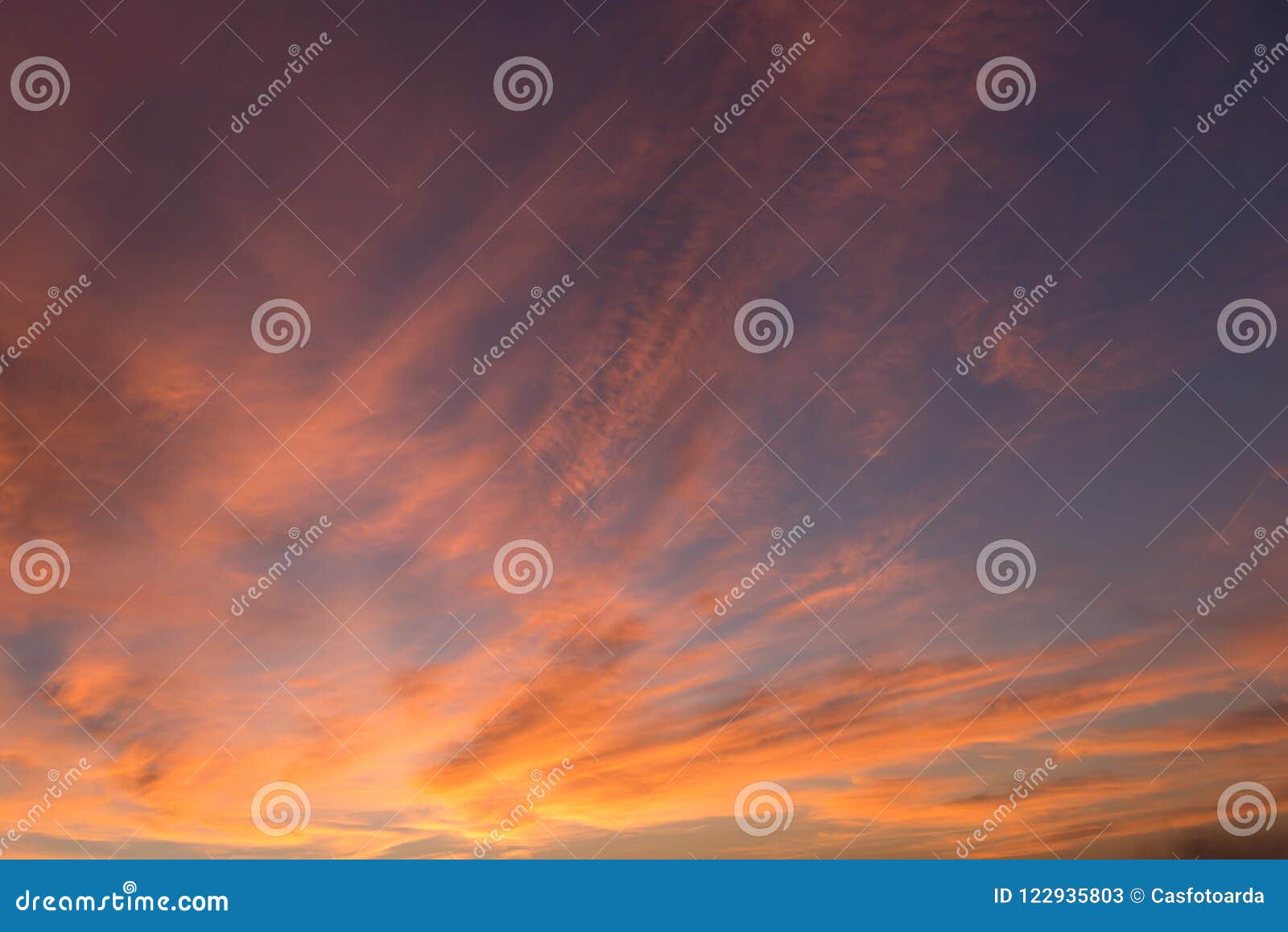 Cloudy Sky at Dusk Time. stock image. Image of beauty - 122935803