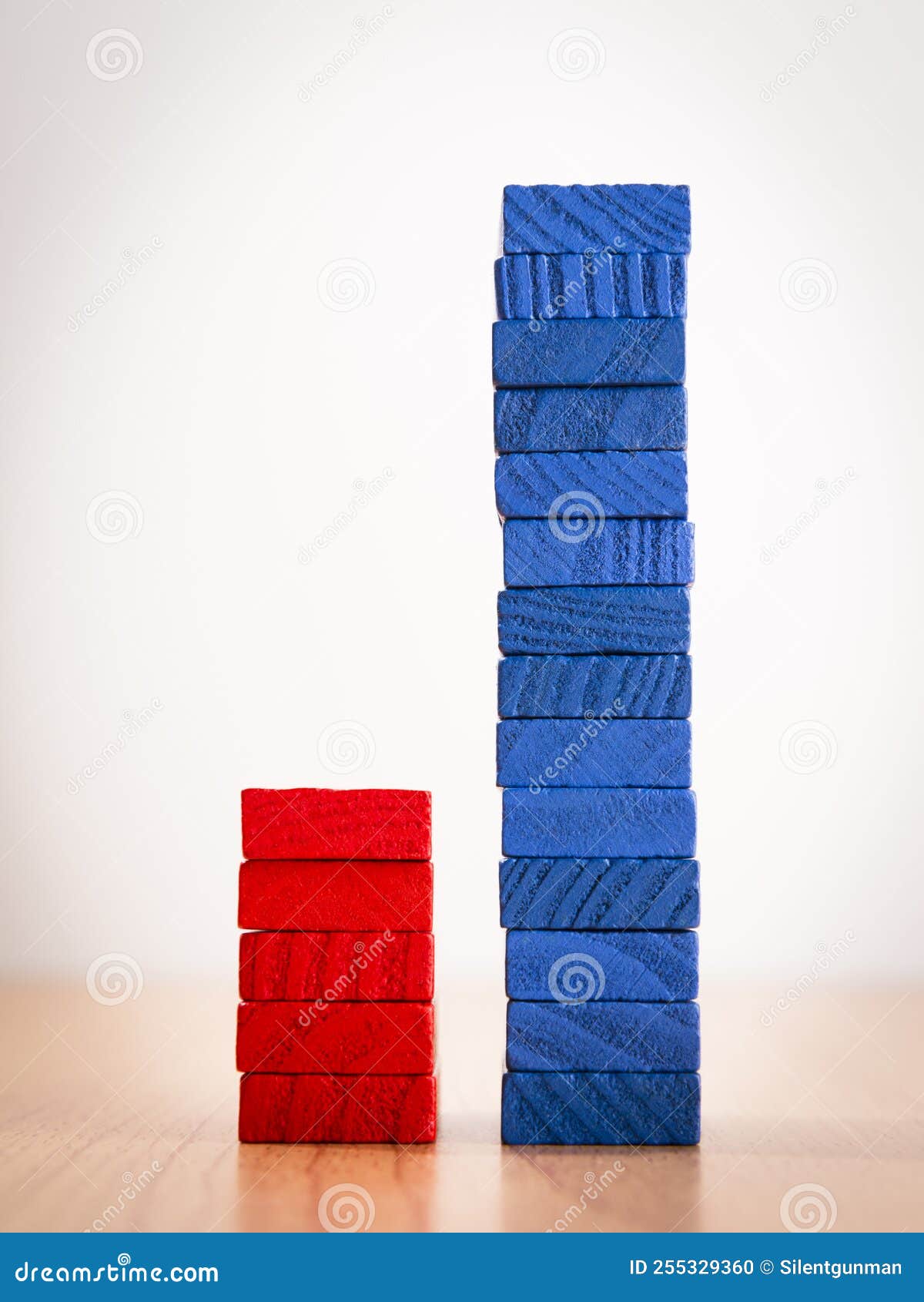 Red - Blue Compare Bar Graph Stock Photo - Image of budget, calculate ...
