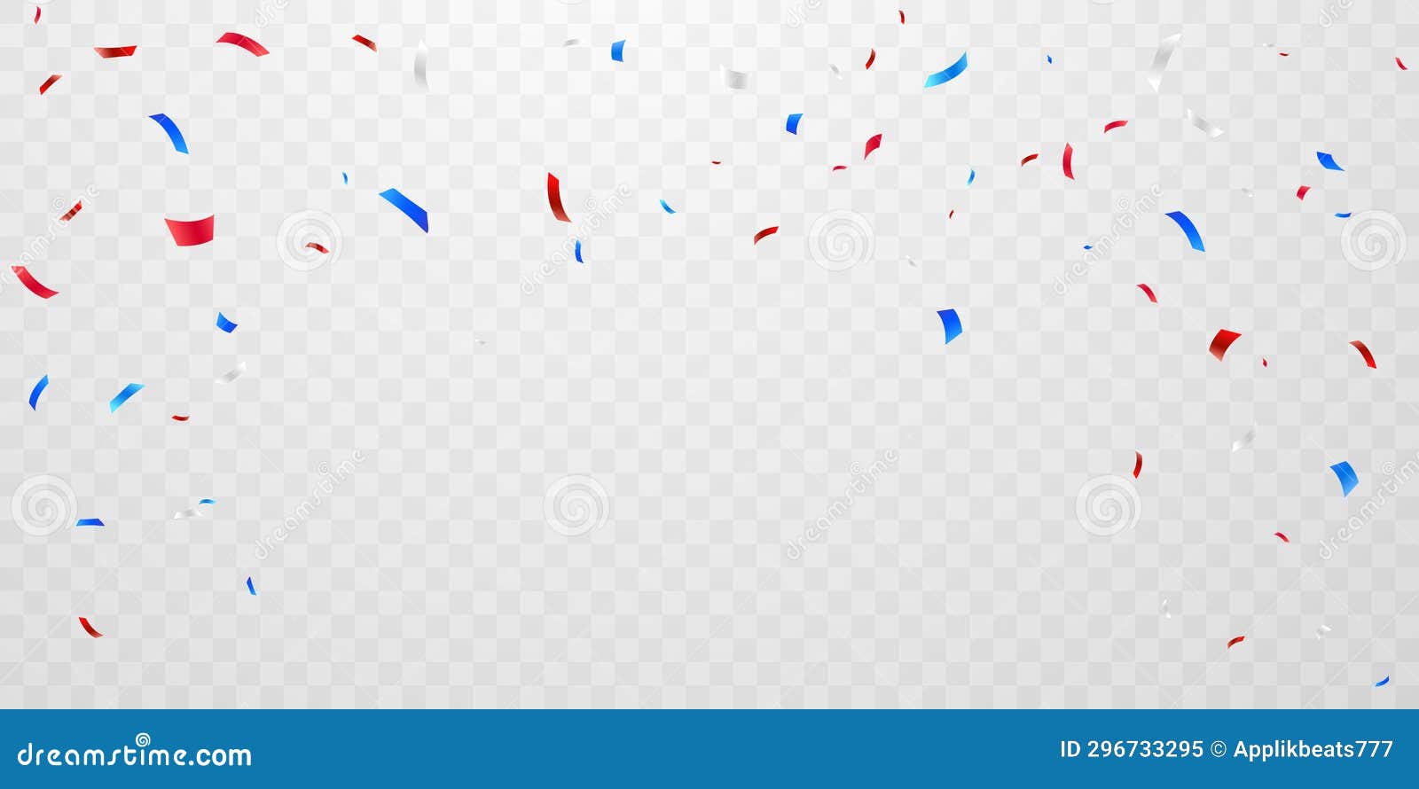 Red and Blue Confetti Background Flyer Illustration Vector Stock ...