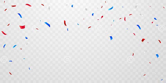 Red and Blue Confetti Background Flyer Illustration Vector Stock ...