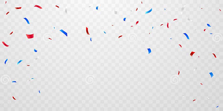 Red and Blue Confetti Background Flyer Illustration Vector Stock ...