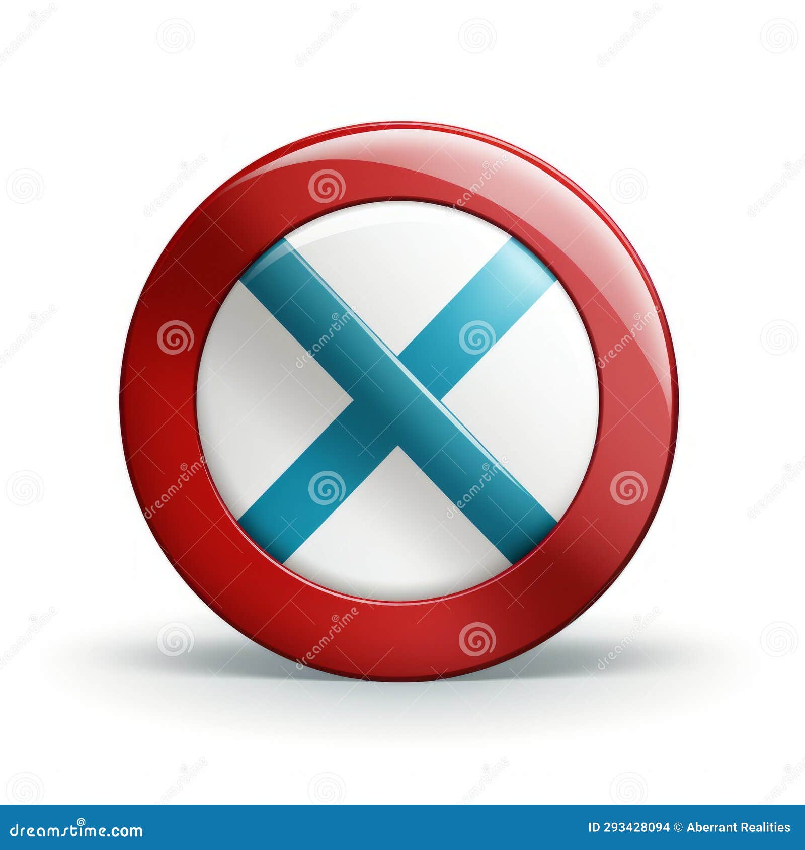 A Red and Blue Cross Symbol on a White Background Stock Illustration ...