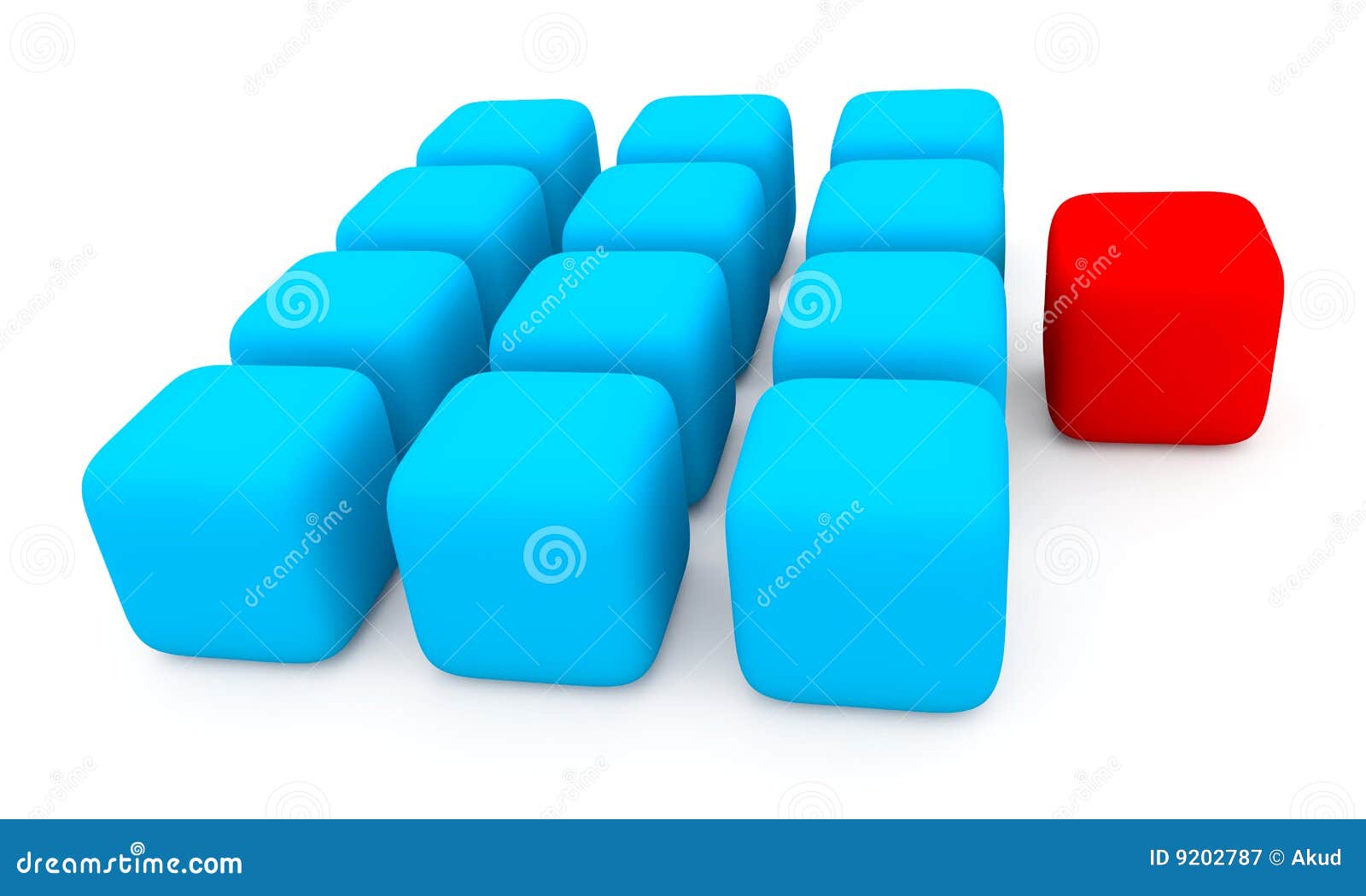 Red and blue cubes stock illustration. Illustration of abstract - 9202787