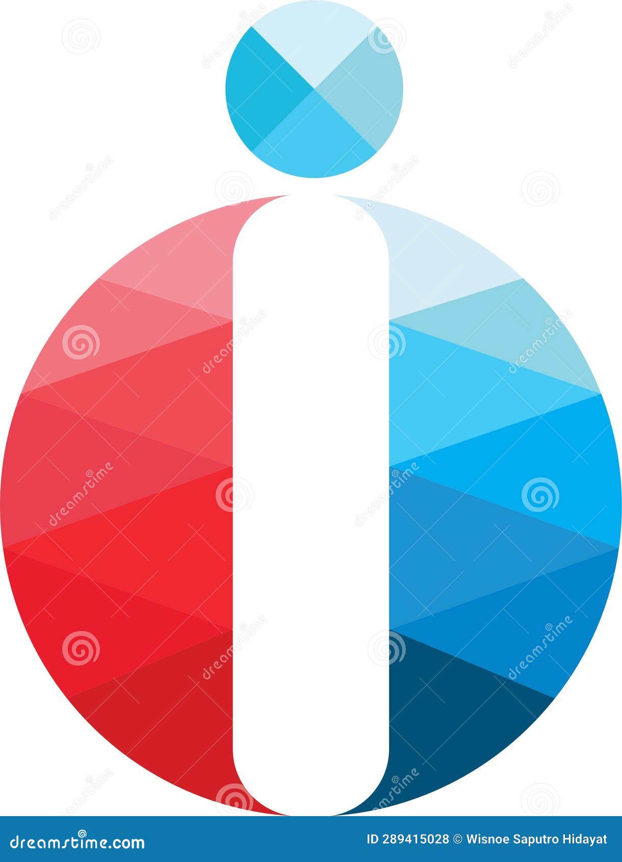 Red and Blue Diamond Letter I Logo Design Stock Vector - Illustration ...