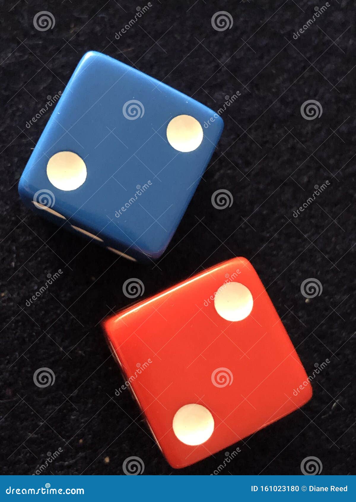 Dice Number Two stock photo. Image of blue, dots, displaying - 161023180