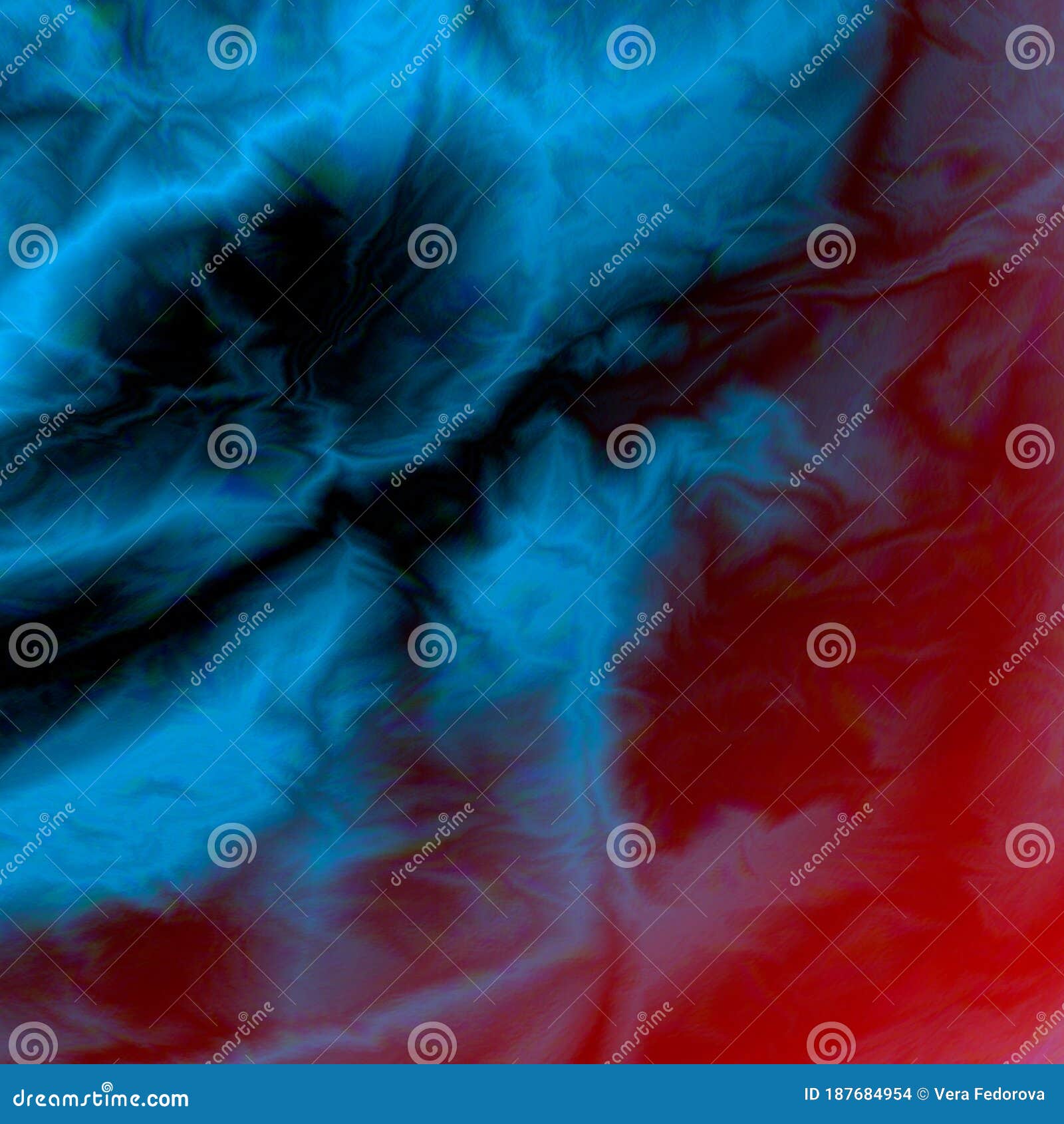 Red Blue Diffusion Marble Texture Glitch Vector Background. Smooth ...
