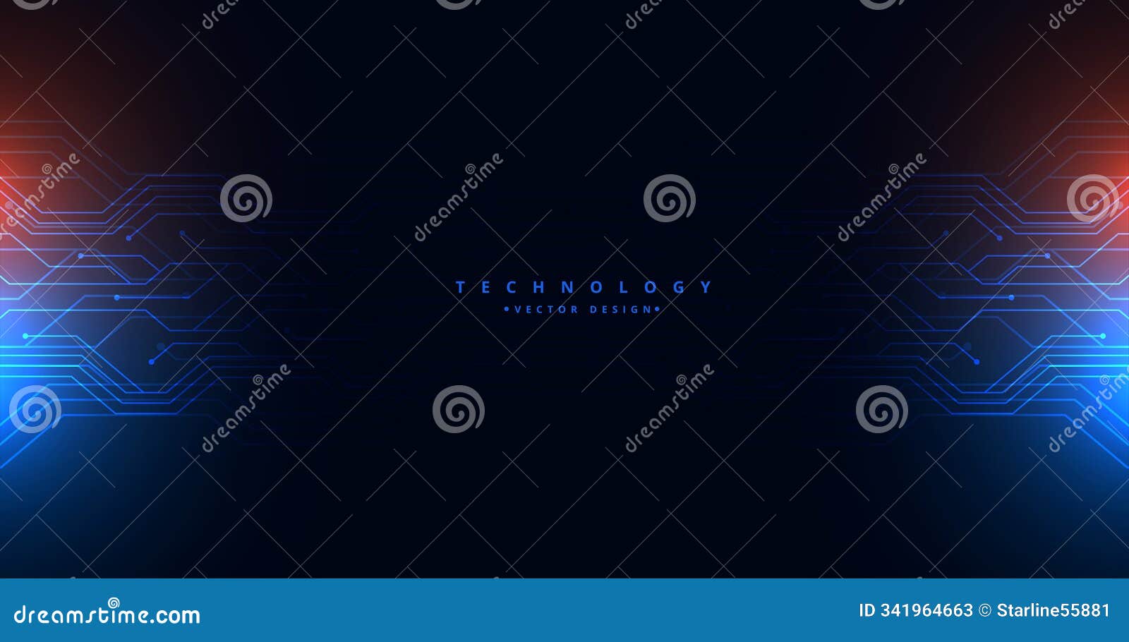 Red and Blue Digital Circuit Line Futuristic Background for Internet ...