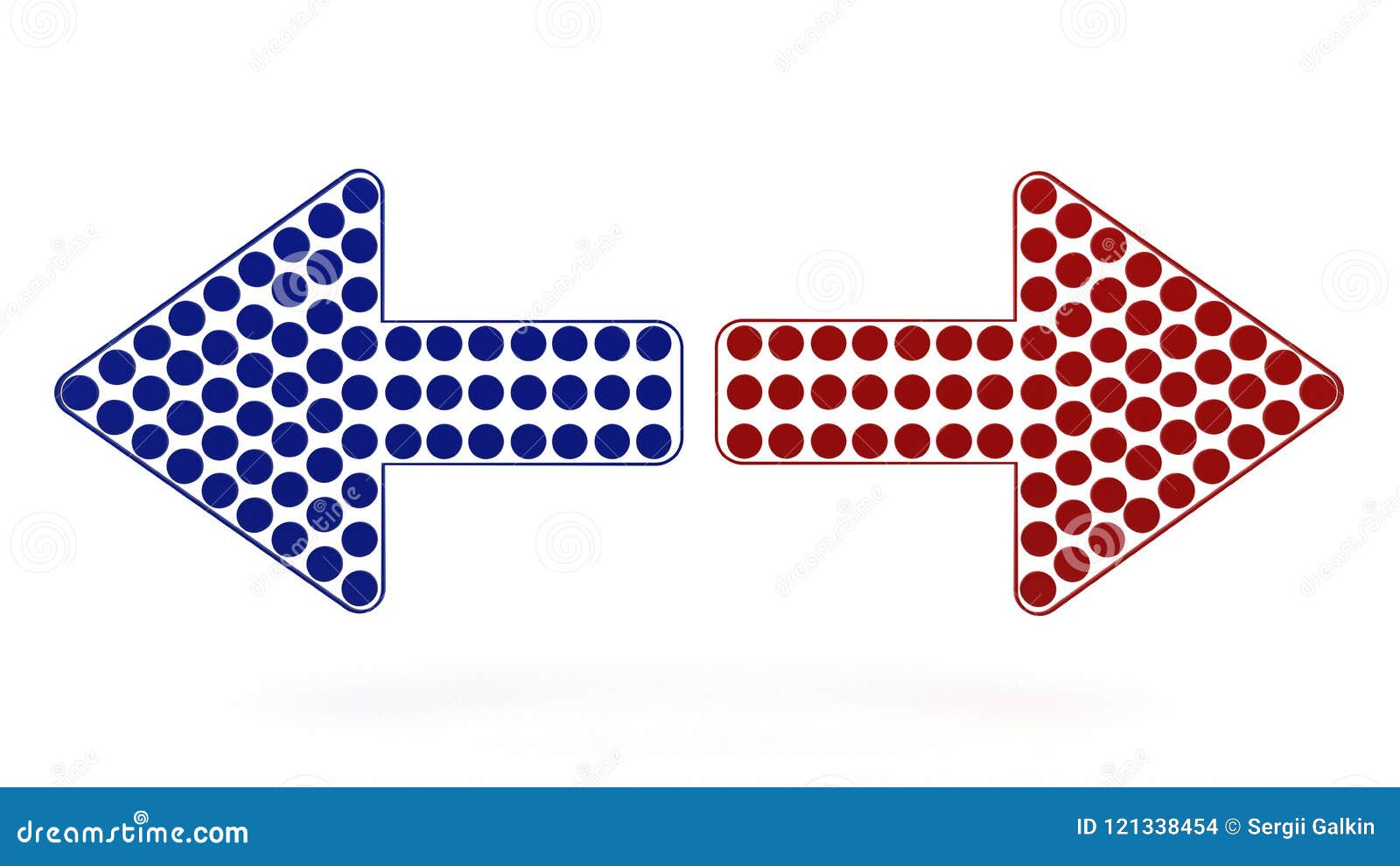 Red and blue arrows stock illustration. Illustration of navigation ...