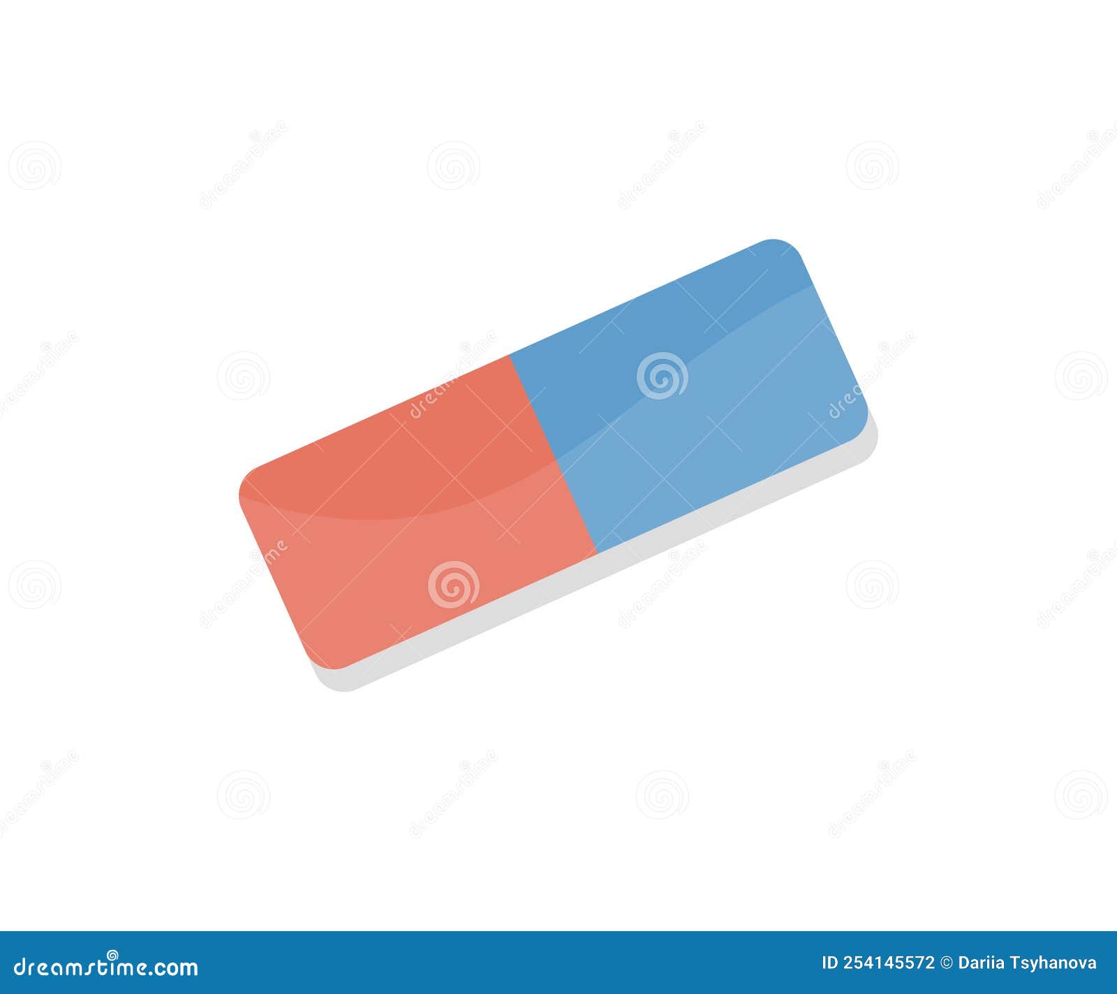 Red And Blue Eraser School Education Logo Design. Erasing Tool Vector ...
