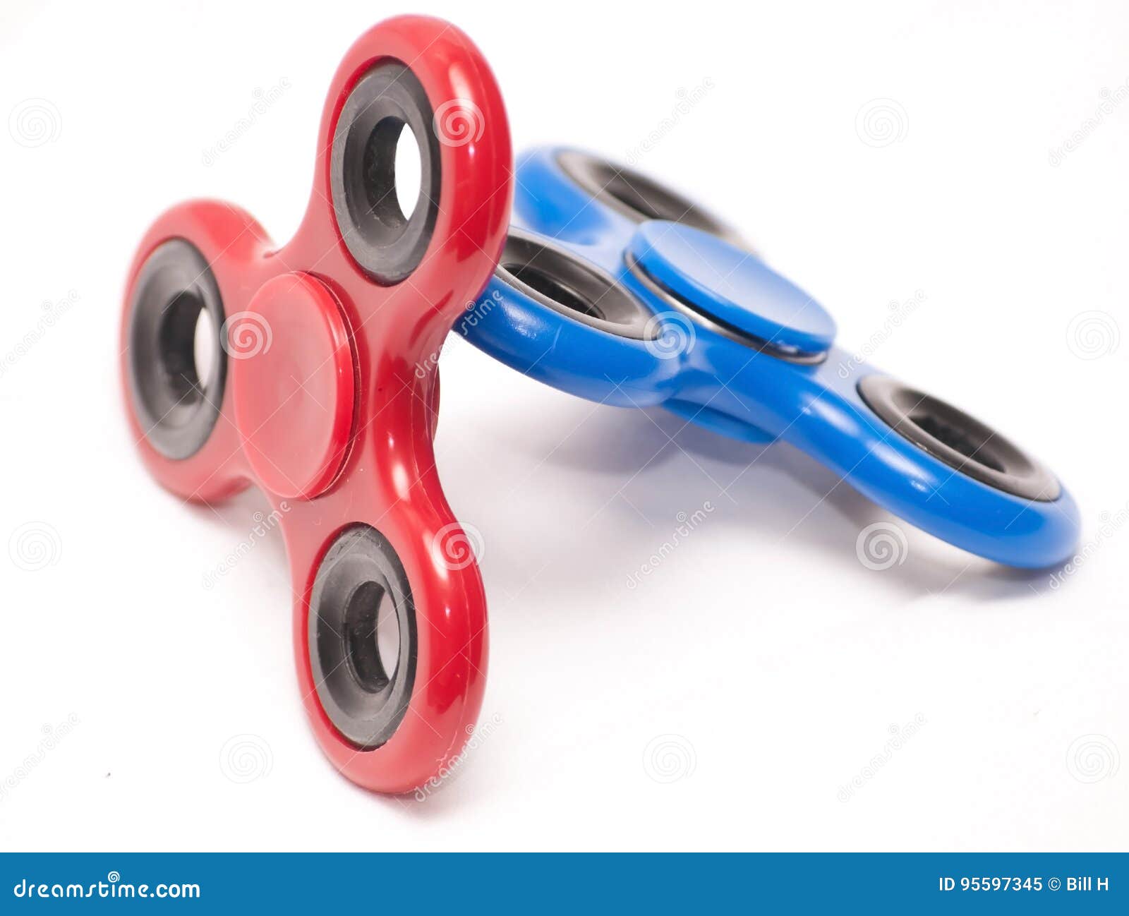 Red and Blue Fidget Spinners Stock Image - Image of energy, relaxing ...