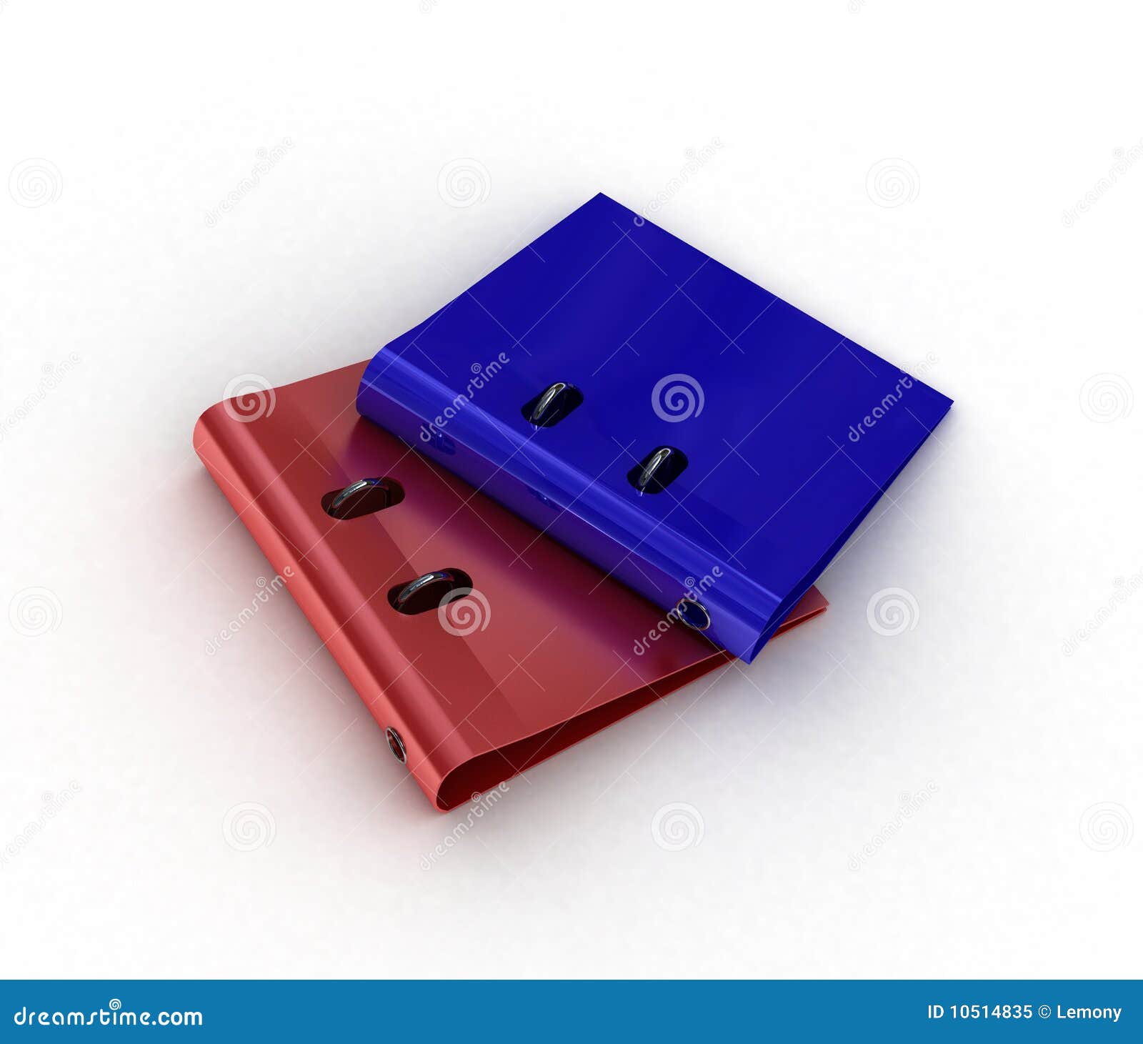 Red , blue file , binder stock illustration. Illustration of office ...