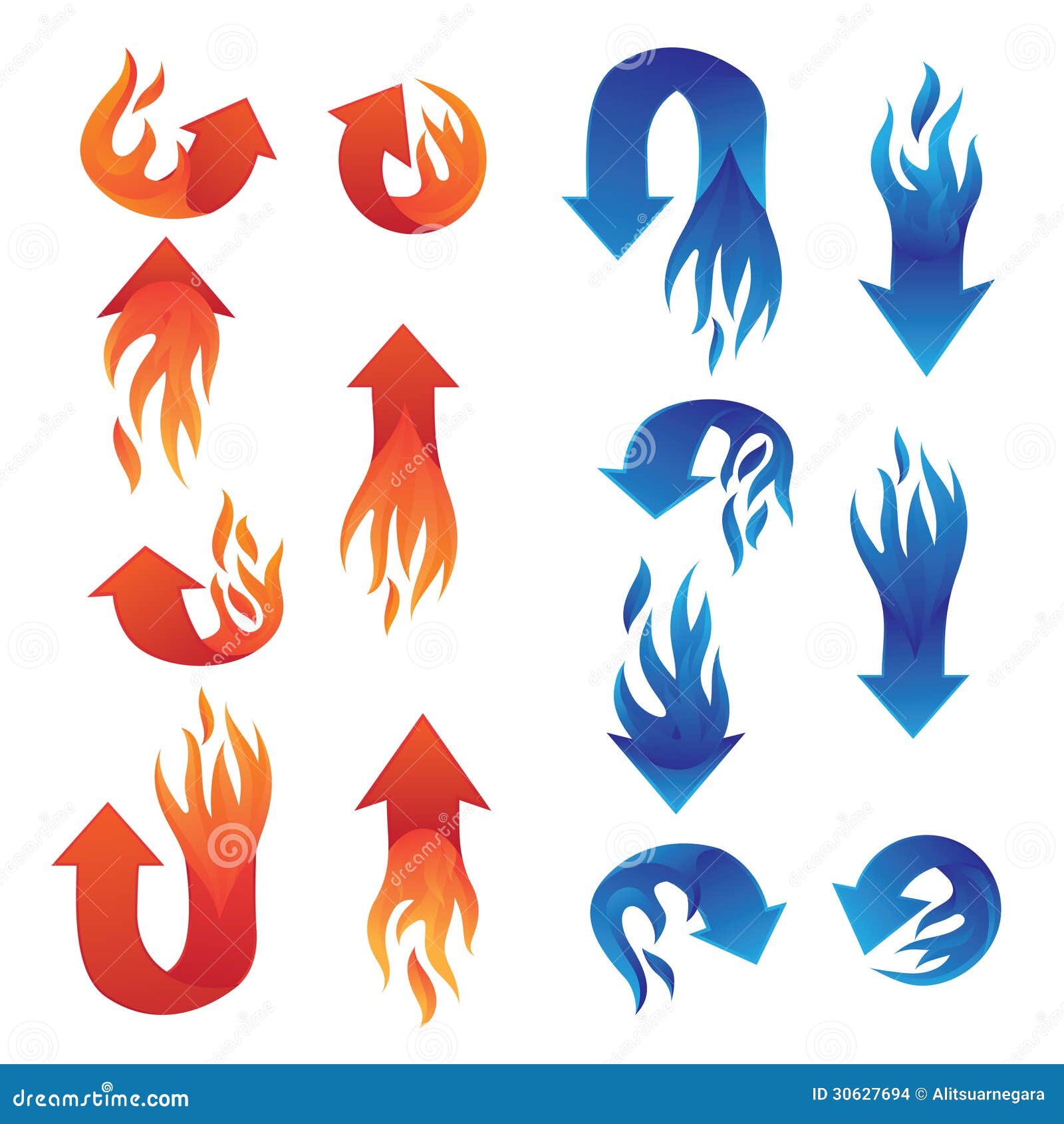 Fire Arrow Vector Logo Design. Flame Symbol With Arrow Icon For Power ...