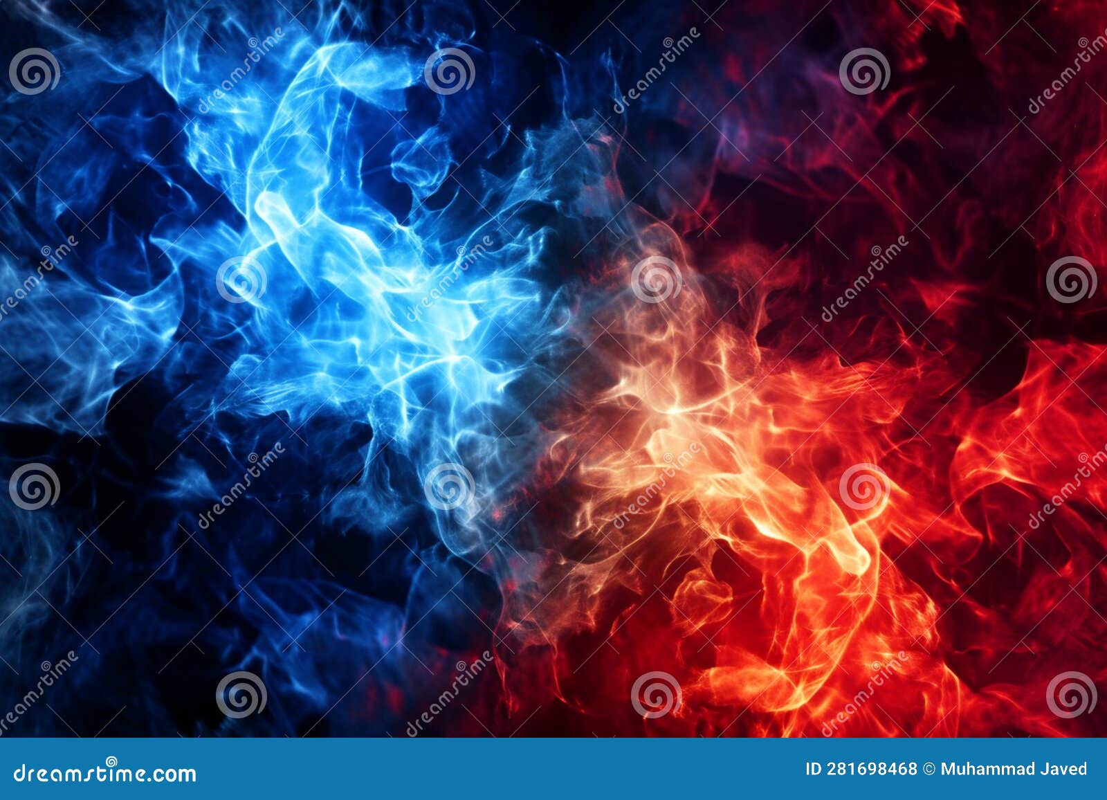 Red and Blue Fire on Balck Background Stock Illustration - Illustration ...