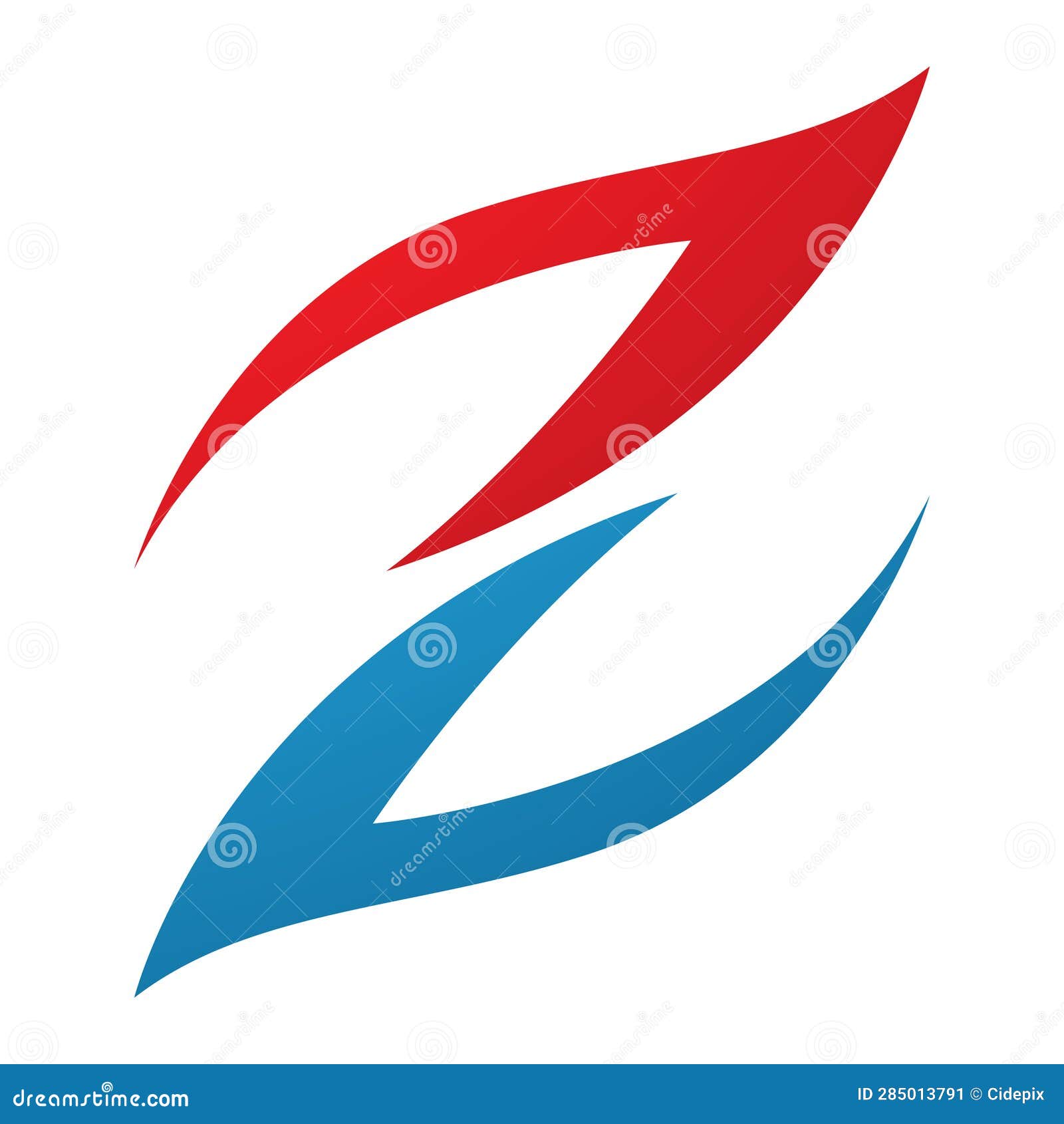Red and Blue Fire Shaped Letter Z Icon Stock Vector - Illustration of ...