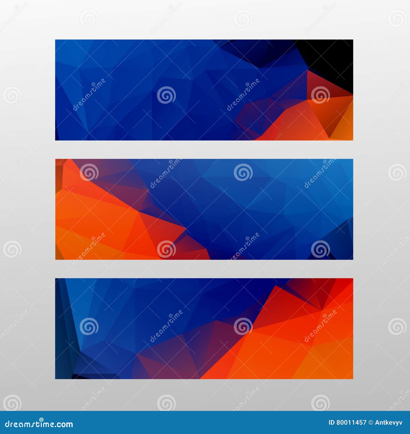 Red blue flyer set stock vector. Illustration of modern - 80011457