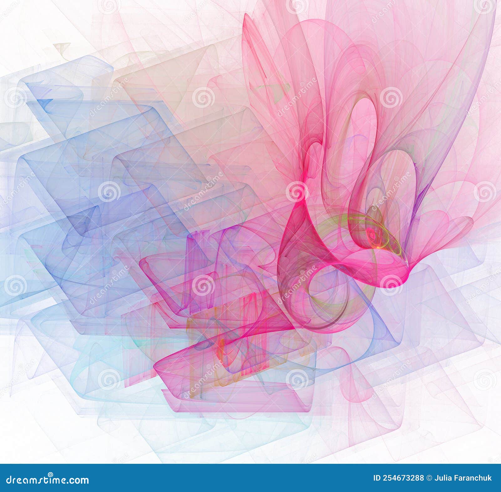 Red and Blue Threads Arranged in Circles Around the Center. Stock ...