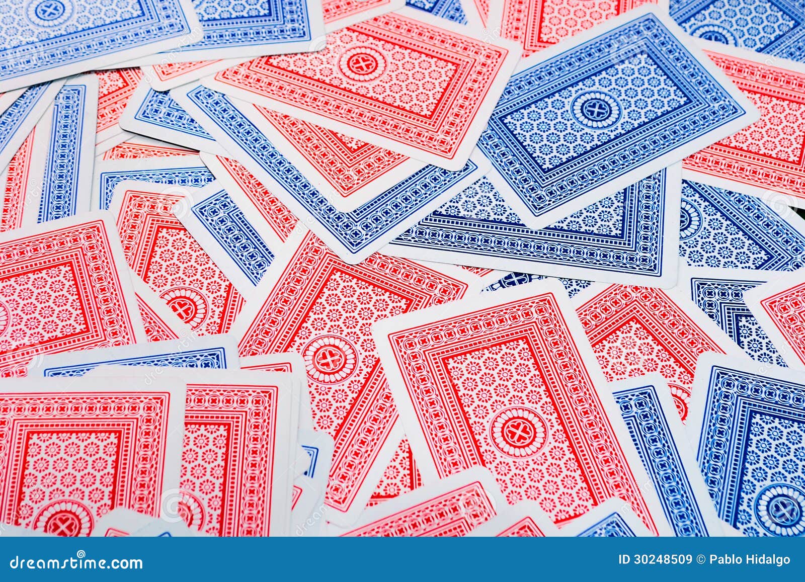 Red and Blue Generic Playing Cards Back Side Stock Image - Image of ...
